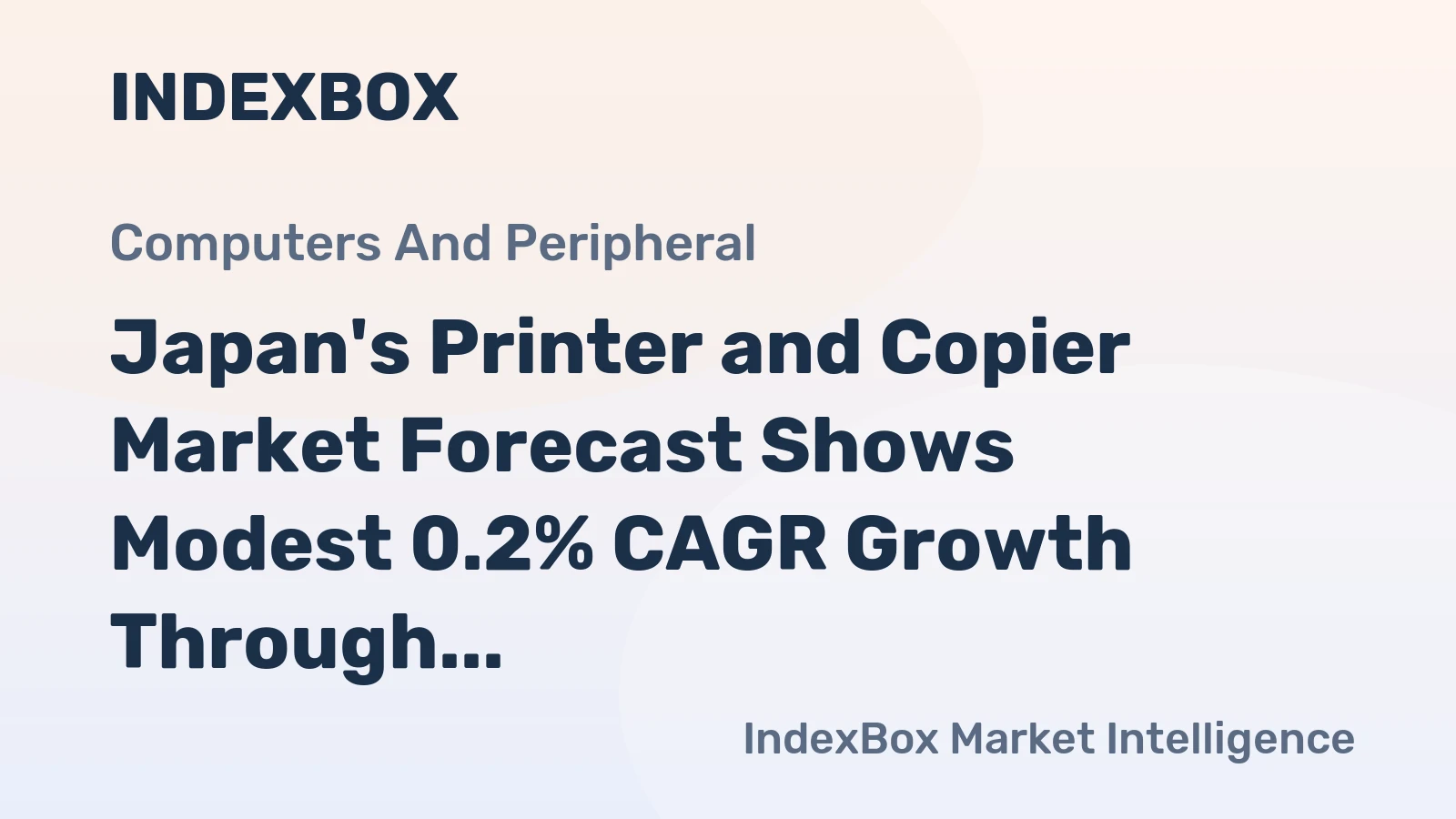 Japan's Printer and Copier Market Forecast Shows Modest 0.2% CAGR Growth Through 2035