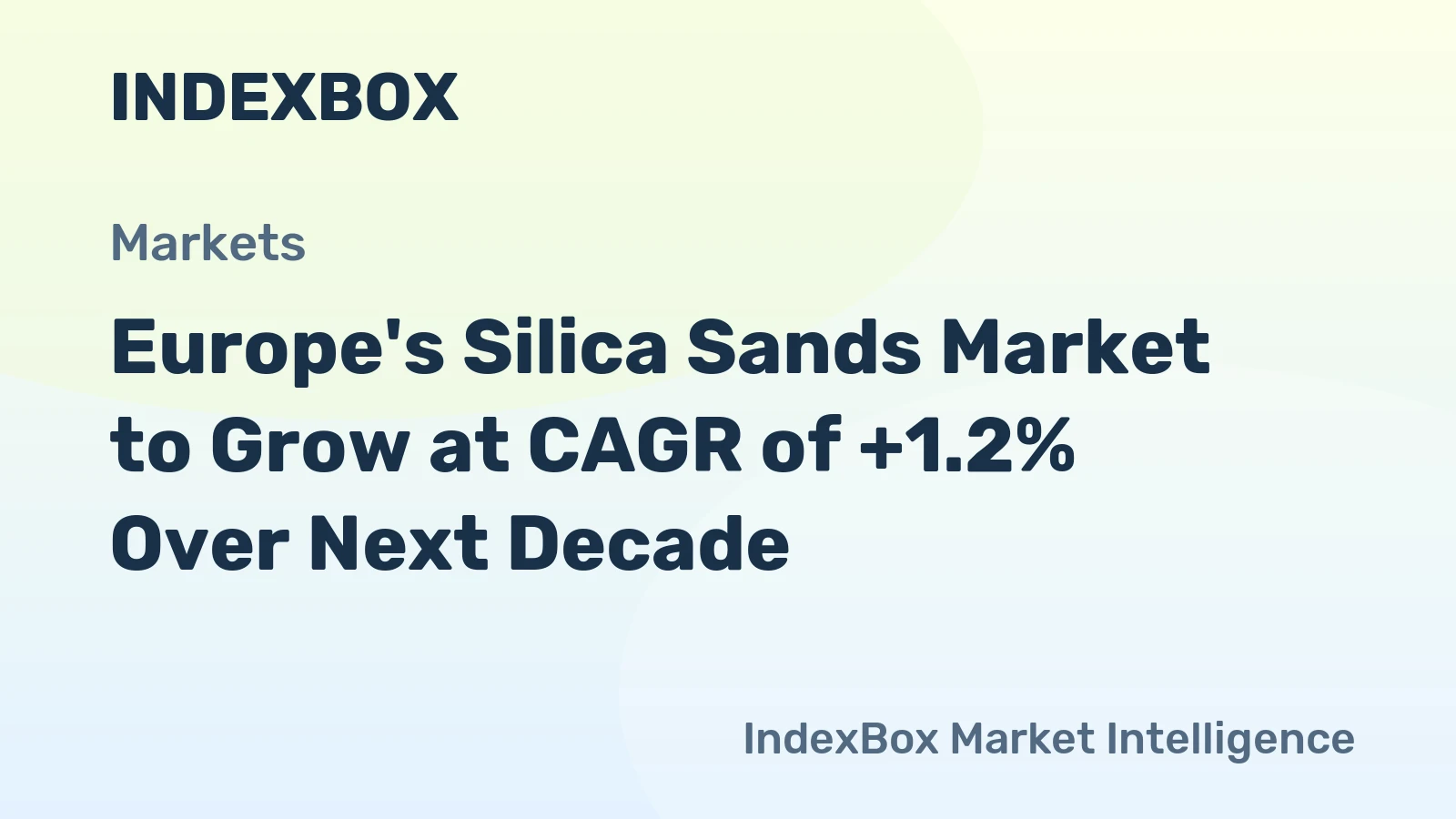 Europe's Silica Sands Market to Grow at CAGR of +1.2% Over Next Decade