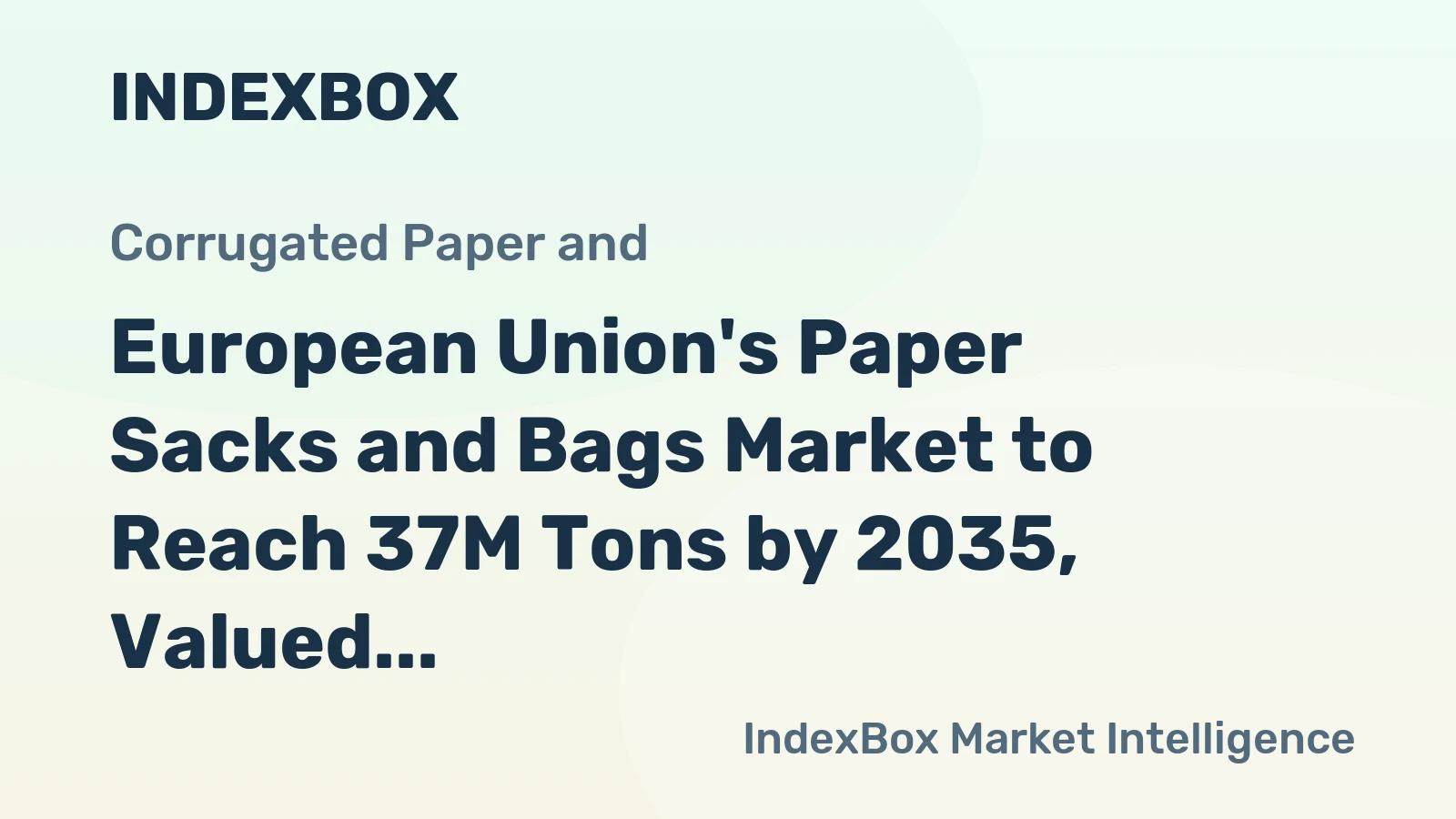 European Union's Paper Sacks and Bags Market to Reach 37M Tons by 2035, Valued at $109.7B