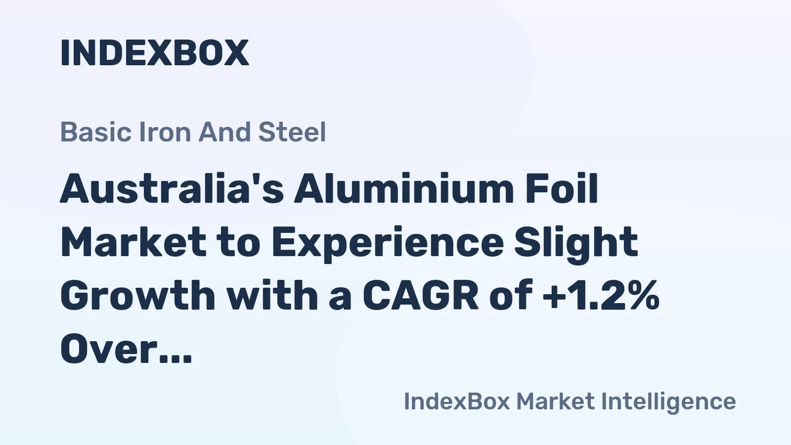 Australia's Aluminium Foil Market to Experience Slight Growth with a CAGR of +1.2% Over Next Decade