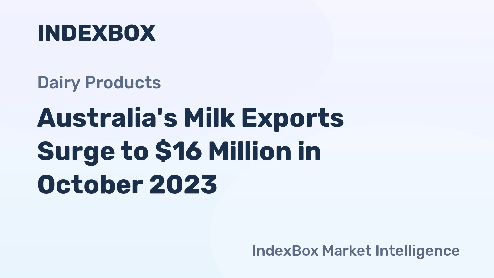 Australia's Milk Exports Surge to $16 Million in October 2023