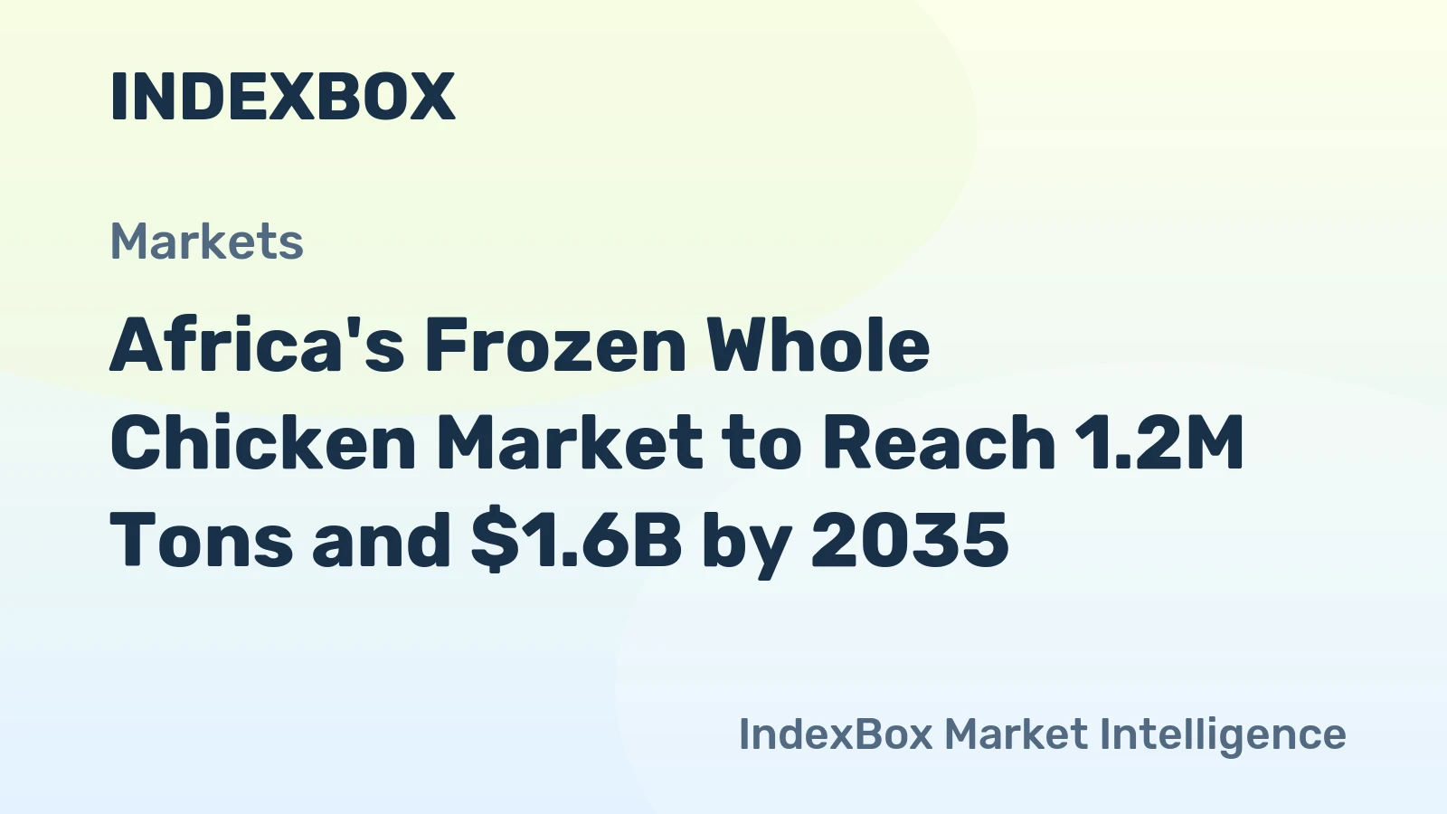 Africa's Frozen Whole Chicken Market to Reach 1.2M Tons and $1.6B by 2035