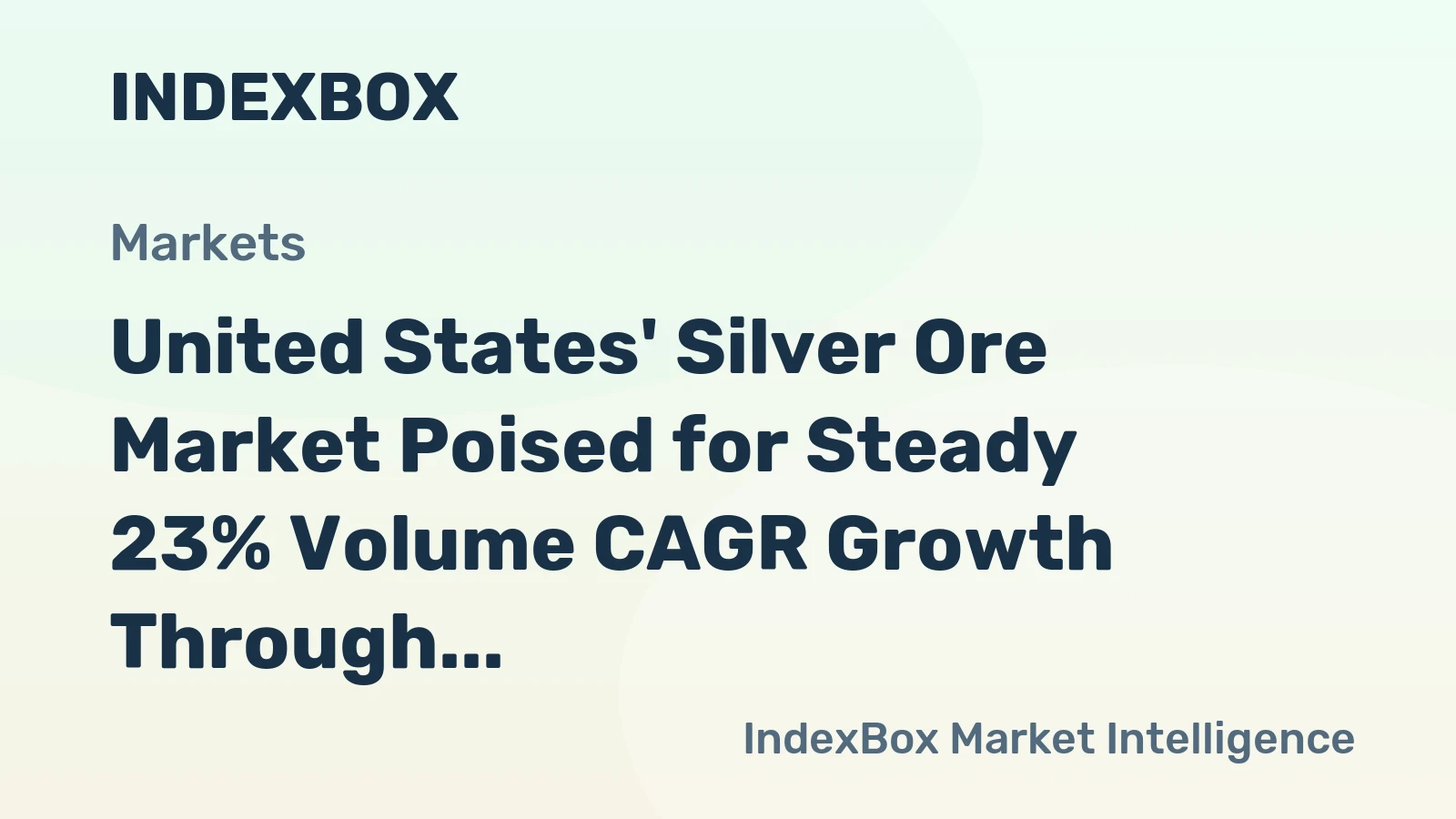 United States' Silver Ore Market Poised for Steady 23% Volume CAGR Growth Through 2035