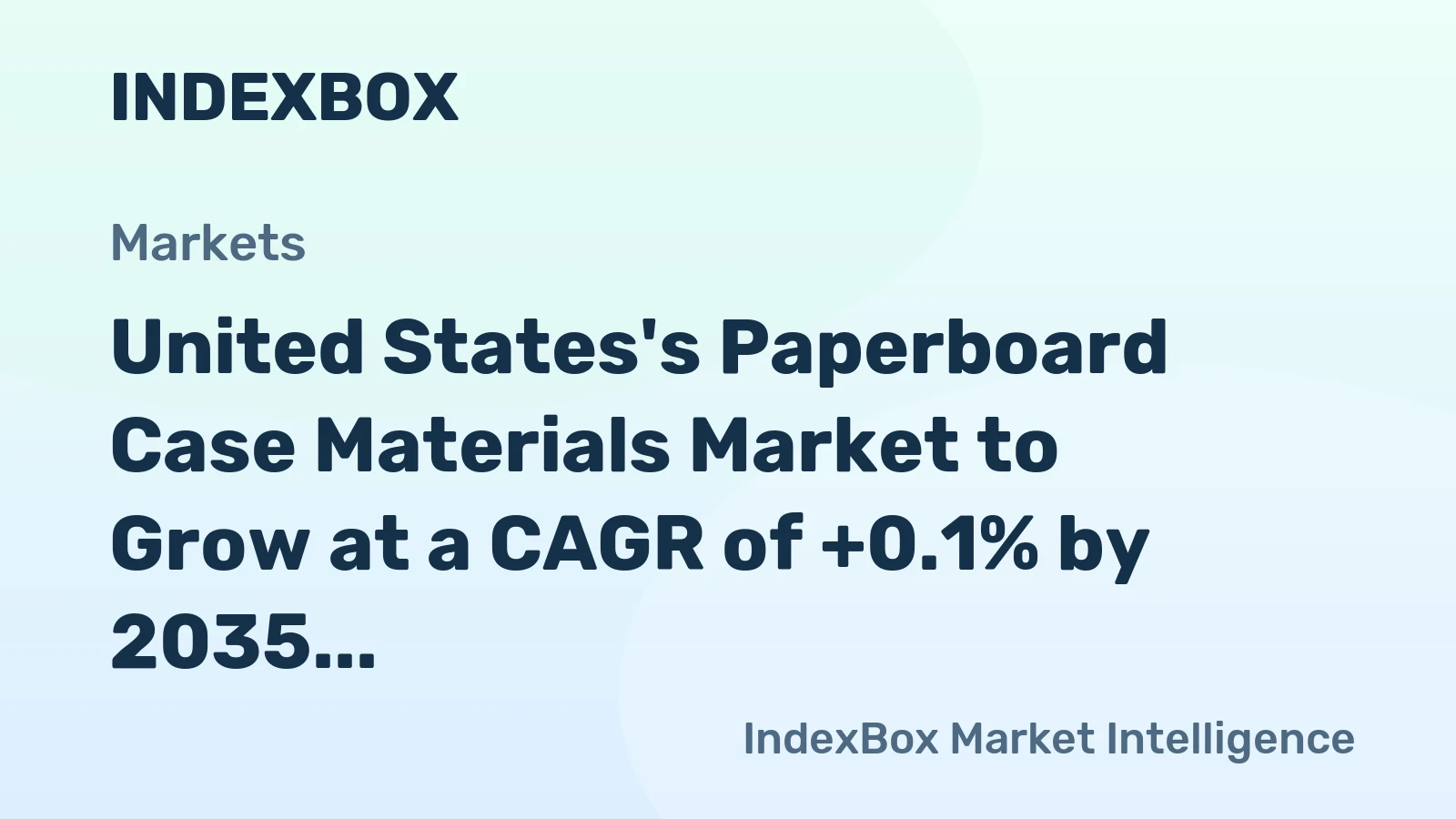 United States's Paperboard Case Materials Market to Grow at a CAGR of +0.1% by 2035