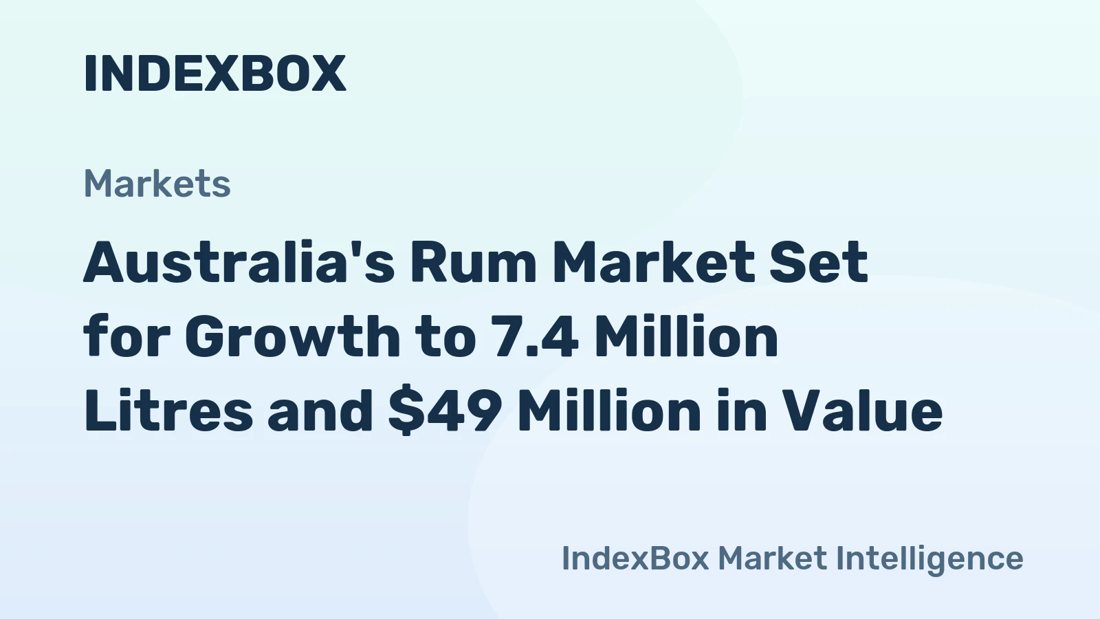 Australia's Rum Market Set for Growth to 7.4 Million Litres and $49 Million in Value