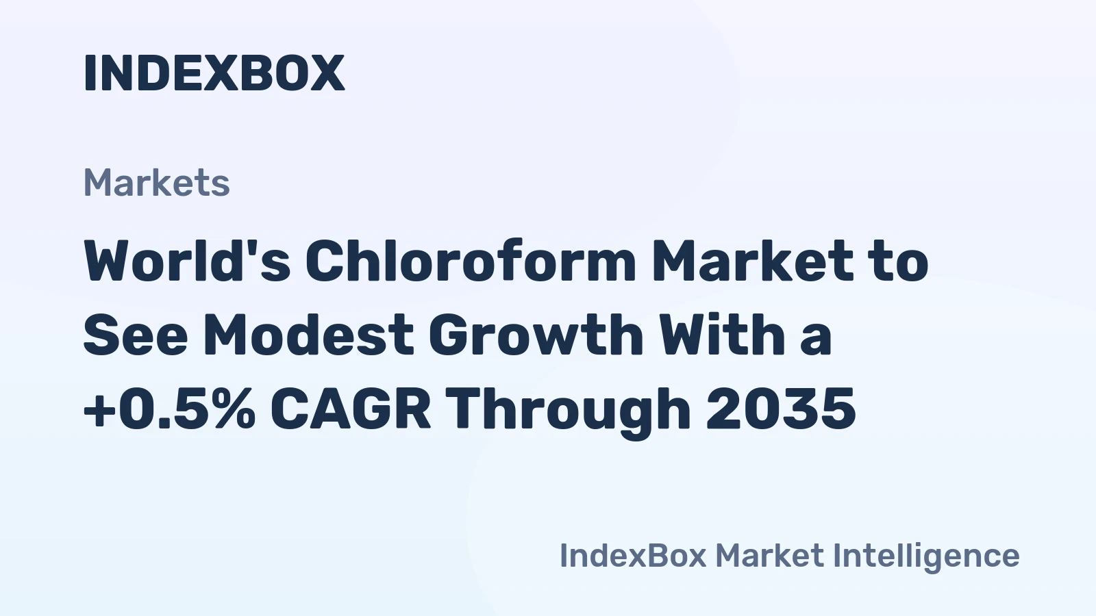 World's Chloroform Market to See Modest Growth With a +0.5% CAGR Through 2035