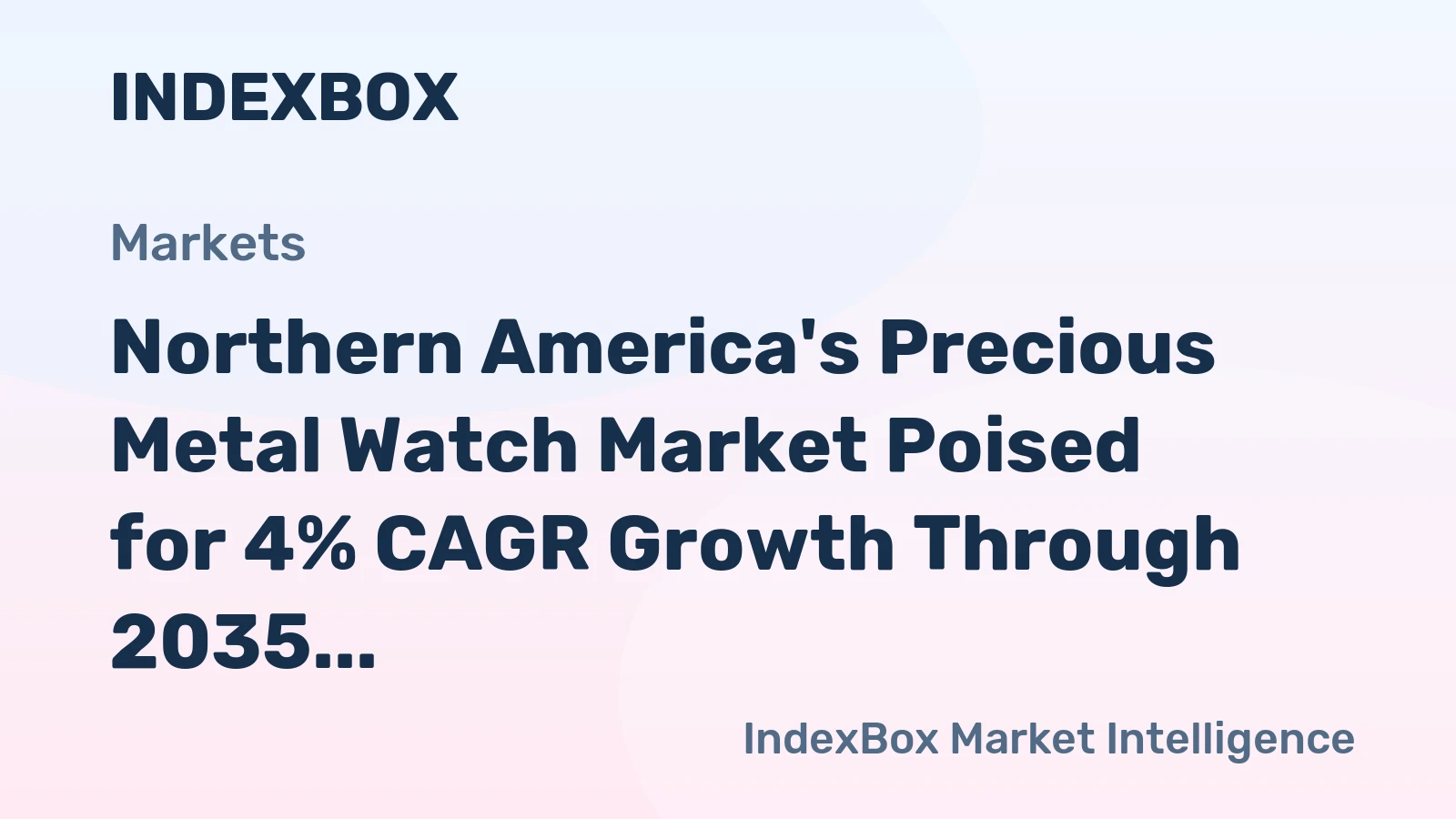 Northern America's Precious Metal Watch Market Poised for 4% CAGR Growth Through 2035