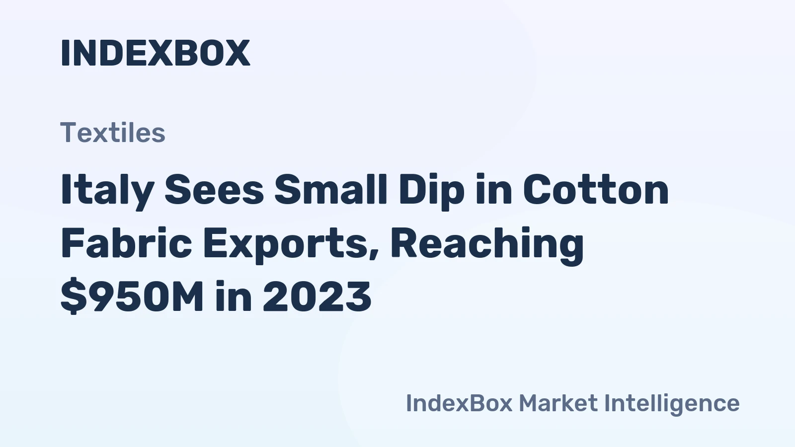Italy Sees Small Dip in Cotton Fabric Exports, Reaching $950M in 2023