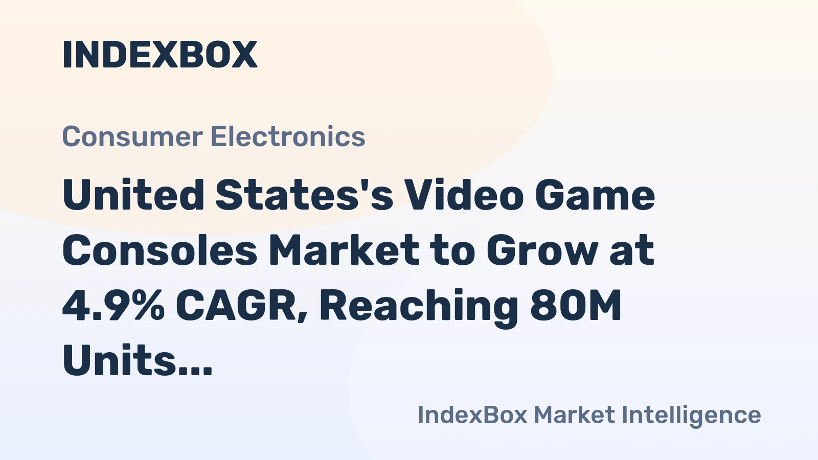 United States's Video Game Consoles Market to Grow at 4.9% CAGR, Reaching 80M Units by 2035