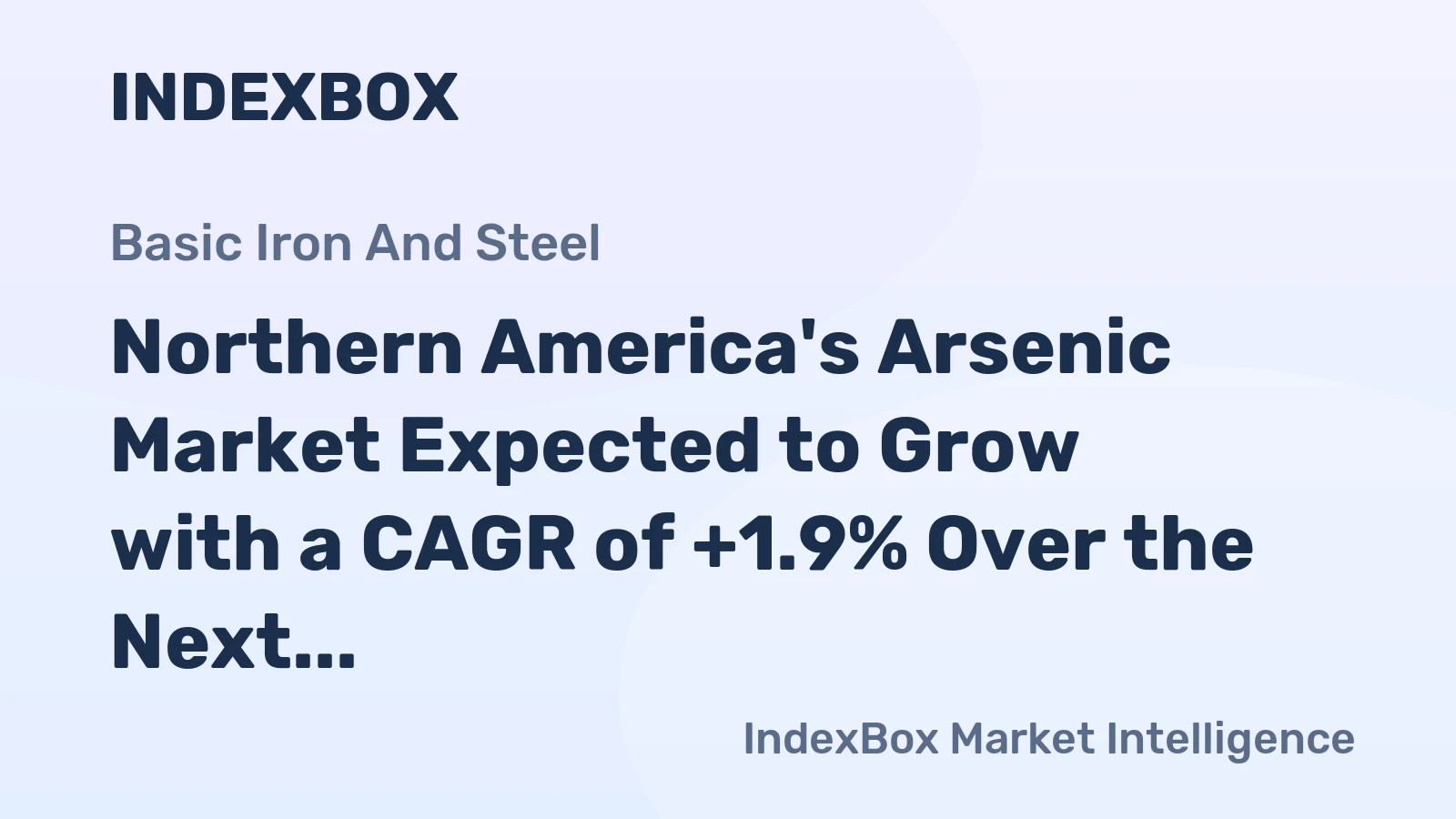 Northern America's Arsenic Market Expected to Grow with a CAGR of +1.9% Over the Next Decade