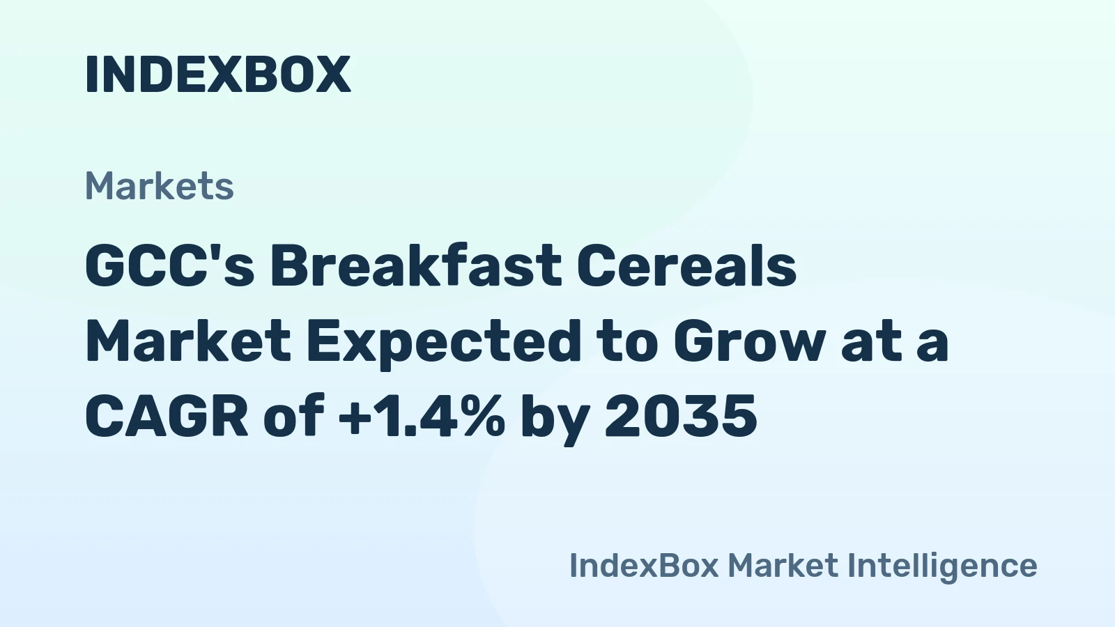 GCC's Breakfast Cereals Market Expected to Grow at a CAGR of +1.4% by 2035