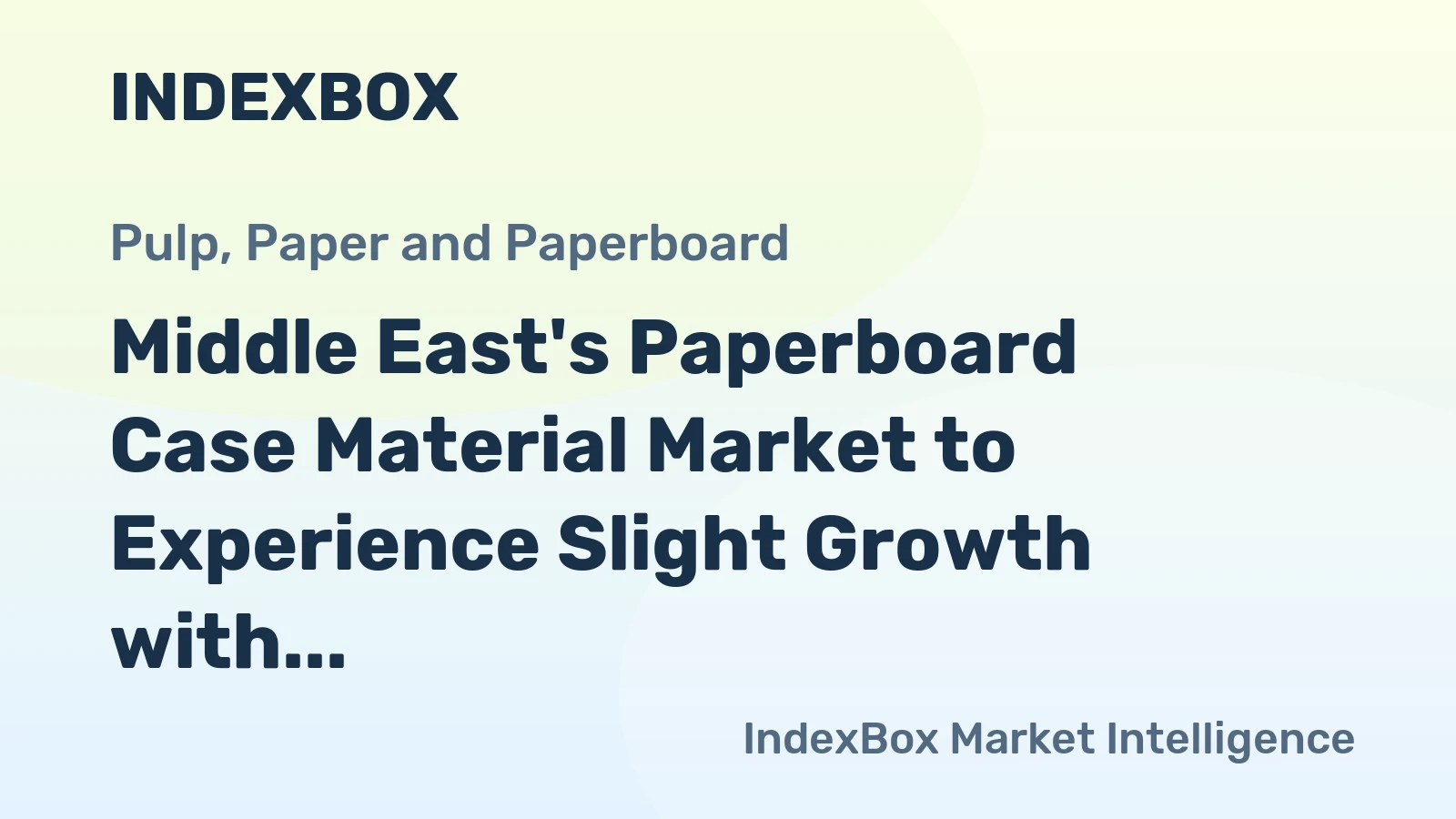 Middle East's Paperboard Case Material Market to Experience Slight Growth with +0.6% CAGR by 2035
