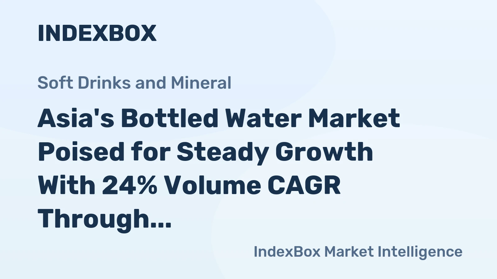 Asia's Bottled Water Market Poised for Steady Growth With 24% Volume CAGR Through 2035