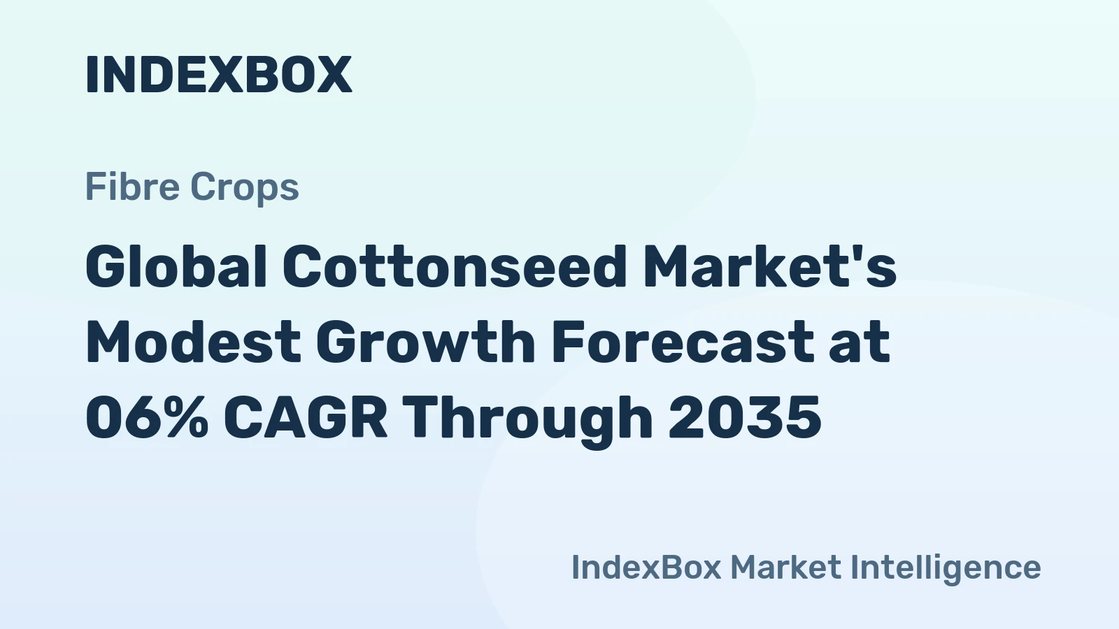 Global Cottonseed Market's Modest Growth Forecast at 06% CAGR Through 2035