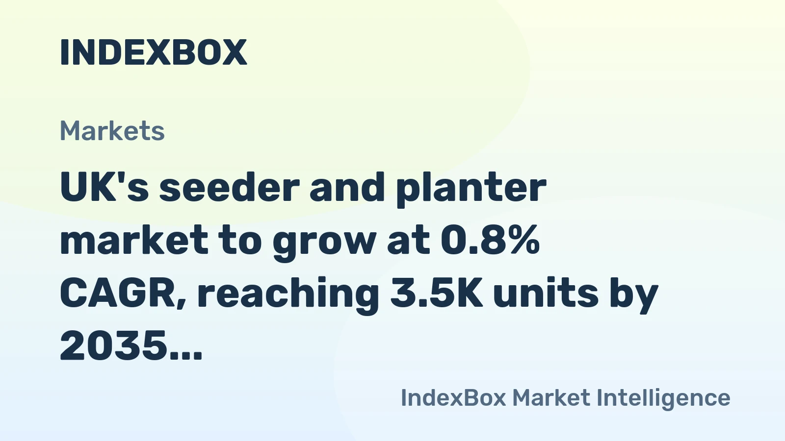 UK's seeder and planter market to grow at 0.8% CAGR, reaching 3.5K units by 2035, driven by rising demand.