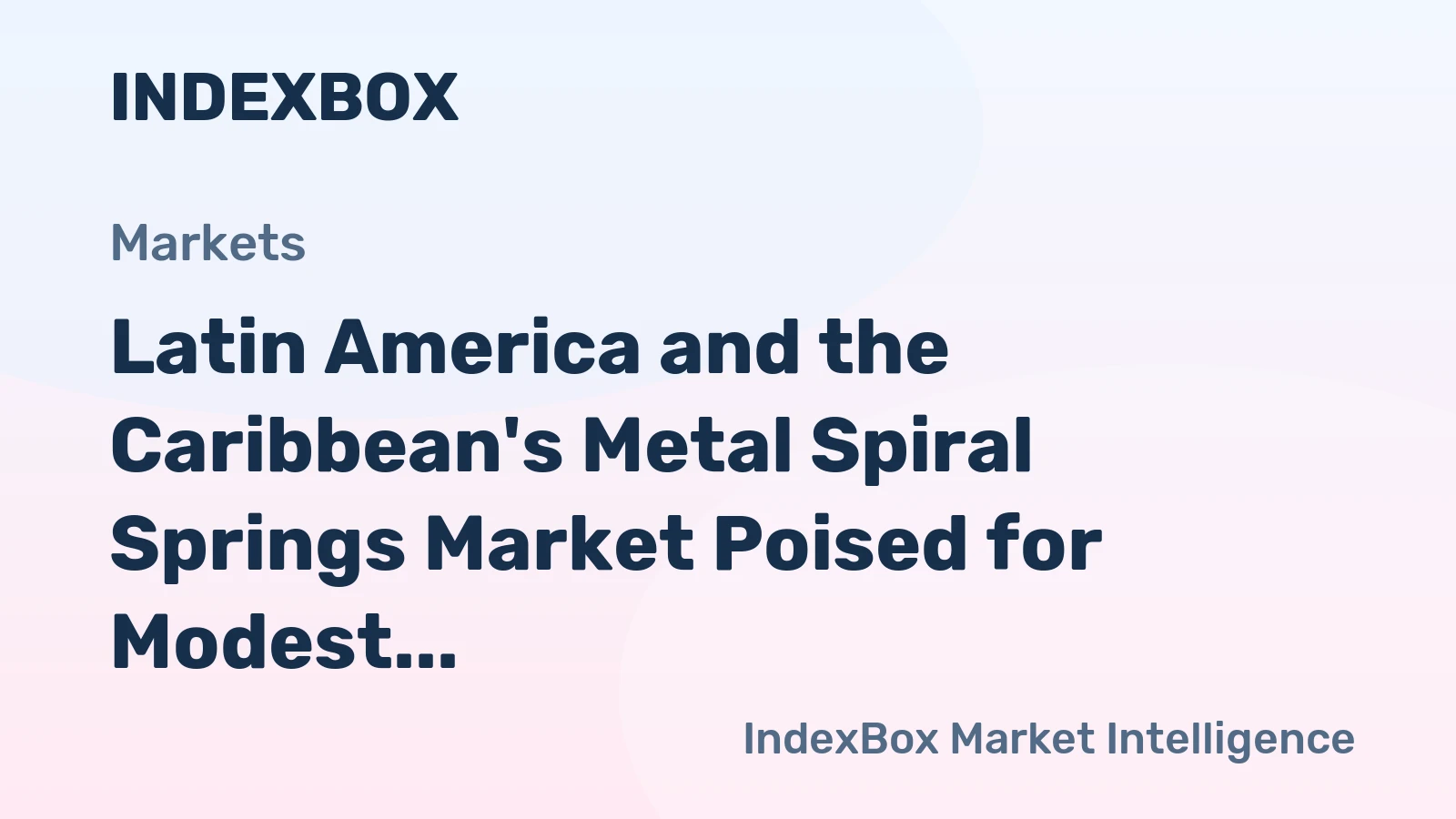 Latin America and the Caribbean's Metal Spiral Springs Market Poised for Modest Growth with 1.3% CAGR
