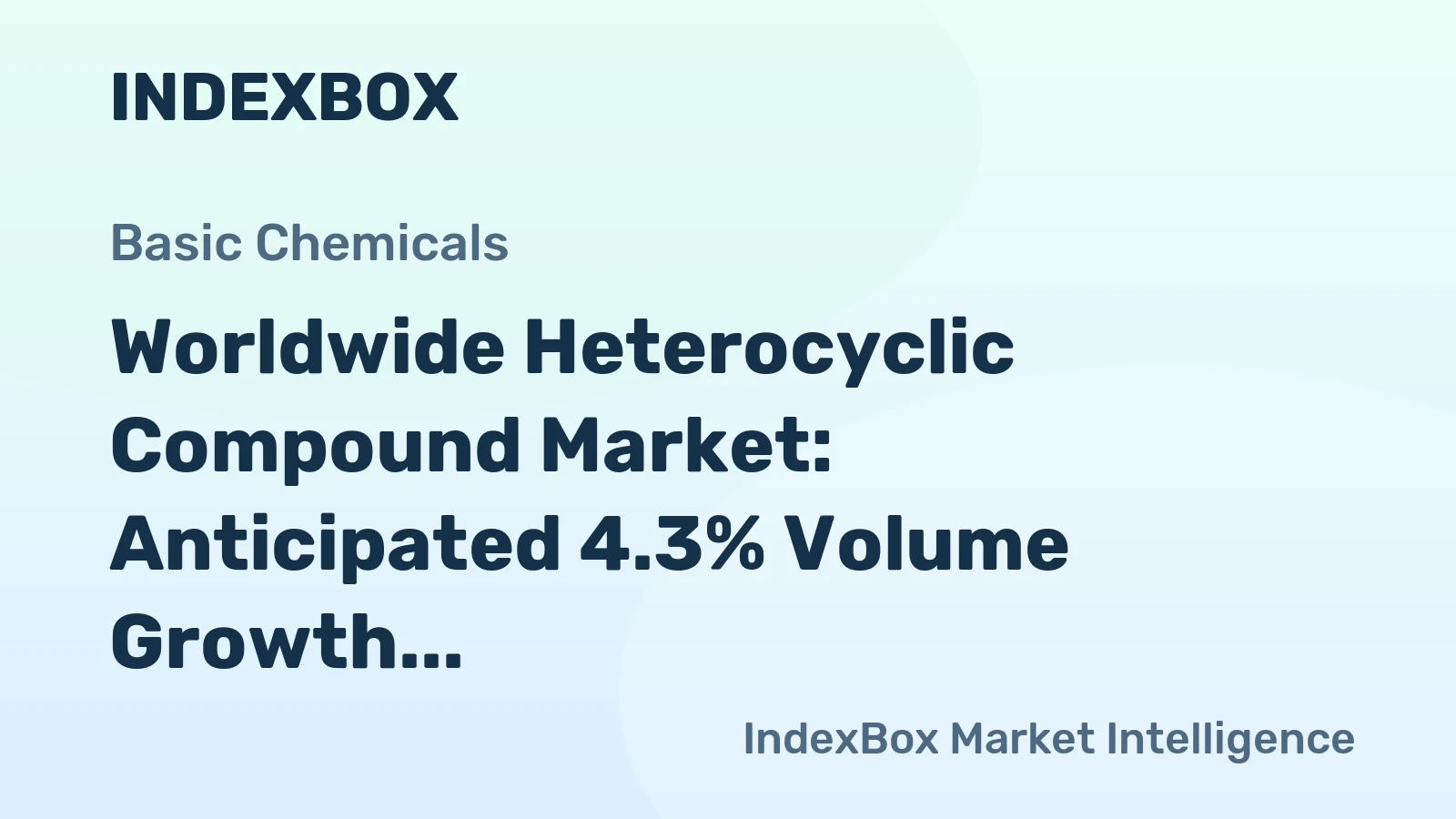 Worldwide Heterocyclic Compound Market: Anticipated 4.3% Volume Growth to Reach 3.3M Tons by 2030, $131.1B Value