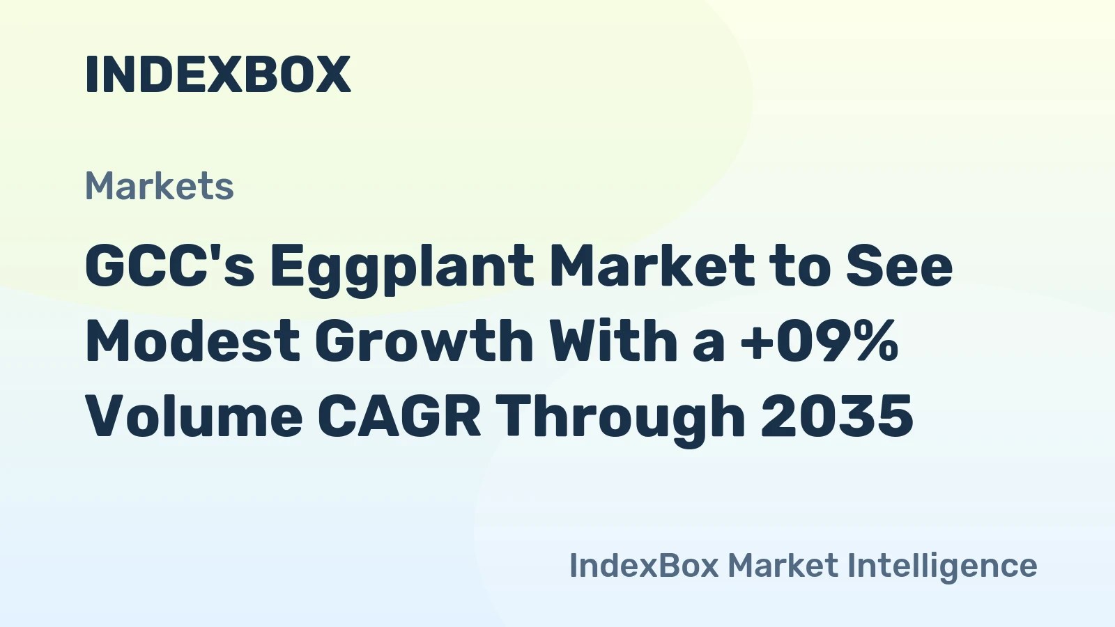 GCC's Eggplant Market to See Modest Growth With a +09% Volume CAGR Through 2035