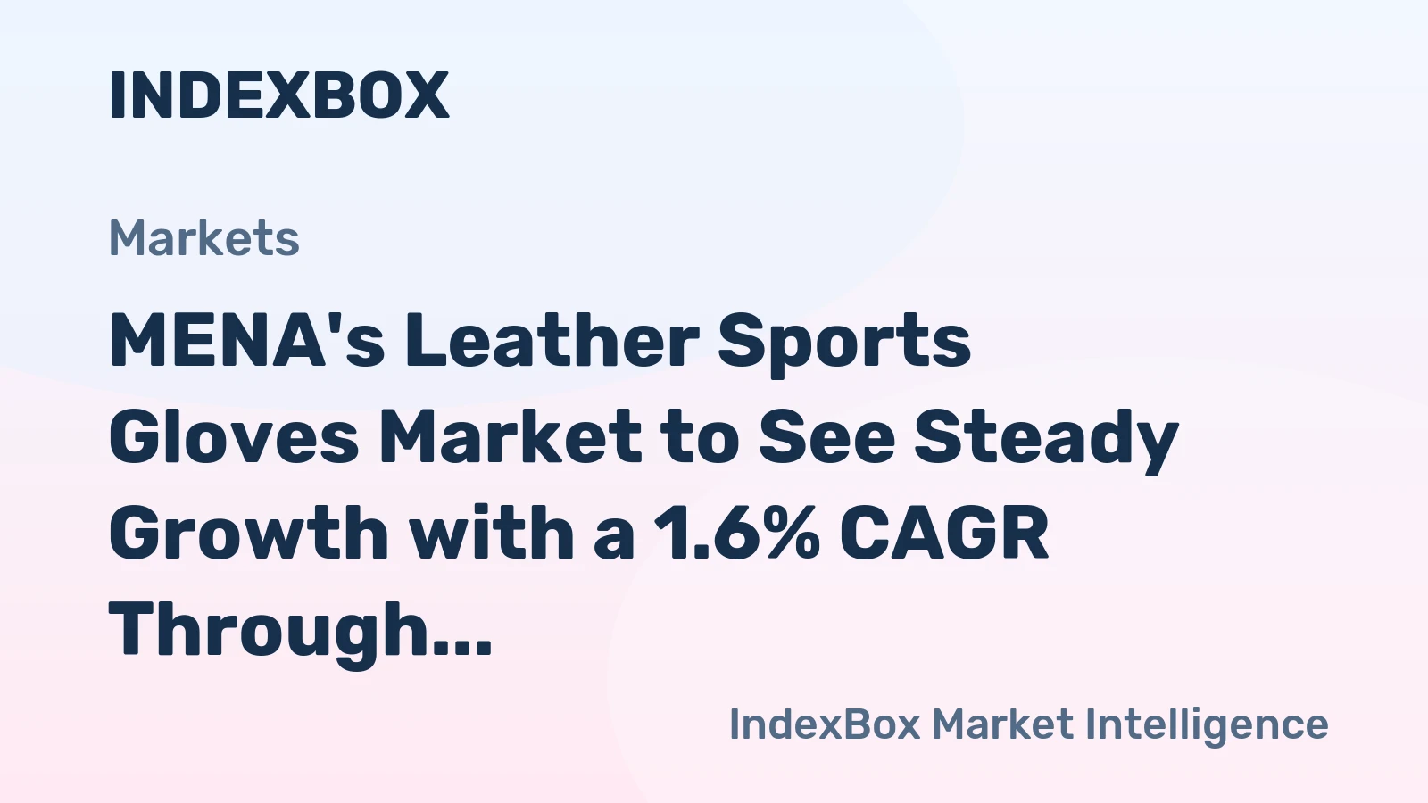 MENA's Leather Sports Gloves Market to See Steady Growth with a 1.6% CAGR Through 2035
