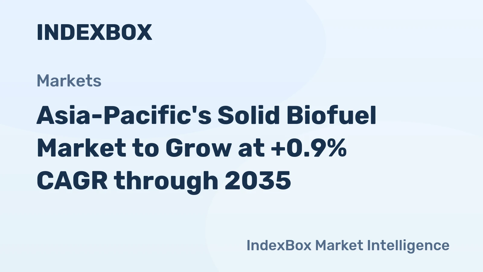 Asia-Pacific's Solid Biofuel Market to Grow at +0.9% CAGR through 2035
