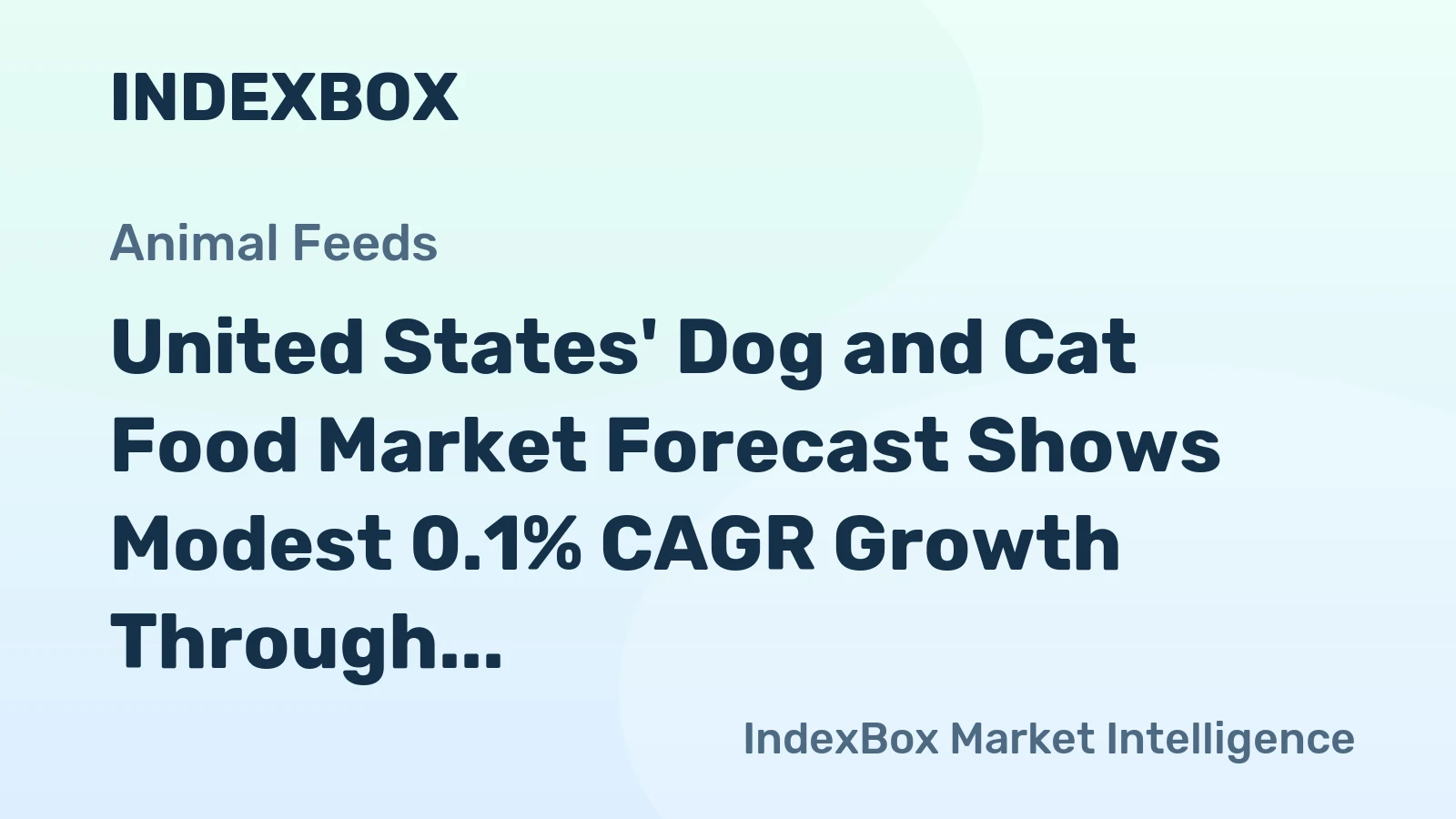 United States' Dog and Cat Food Market Forecast Shows Modest 0.1% CAGR Growth Through 2035