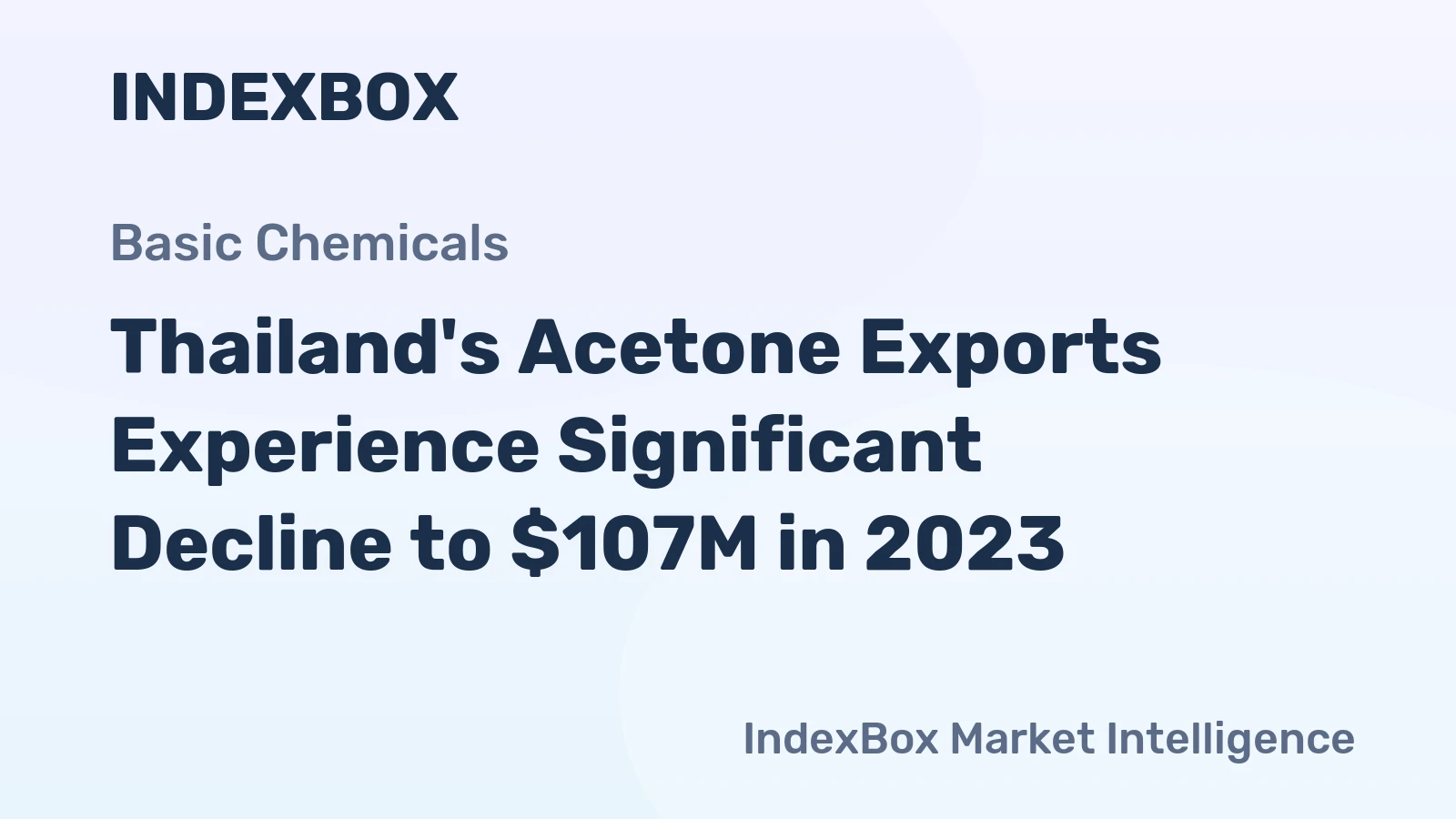 Thailand's Acetone Exports Experience Significant Decline to $107M in 2023
