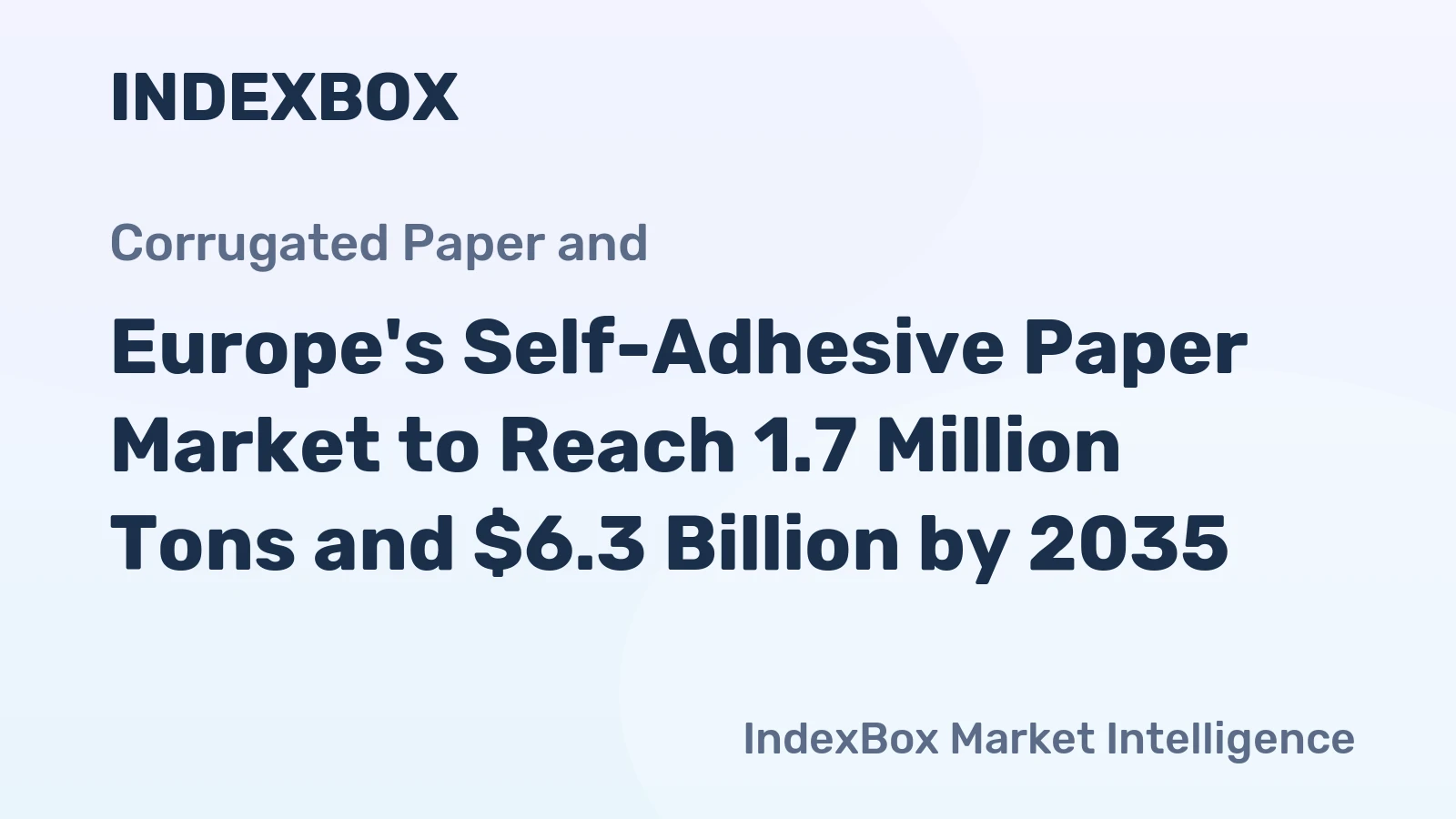 Europe's Self-Adhesive Paper Market to Reach 1.7 Million Tons and $6.3 Billion by 2035