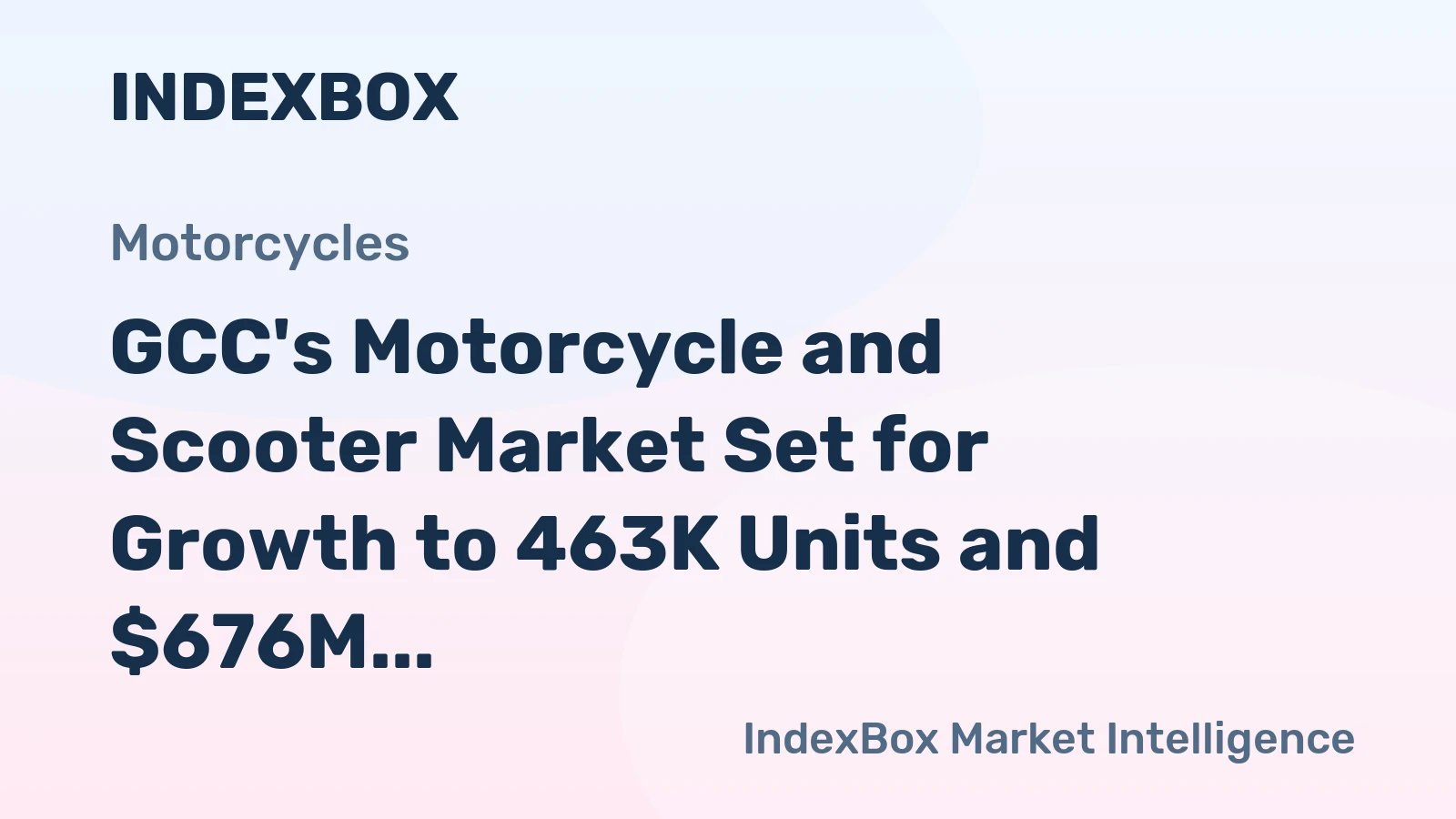 GCC's Motorcycle and Scooter Market Set for Growth to 463K Units and $676M Value by 2035