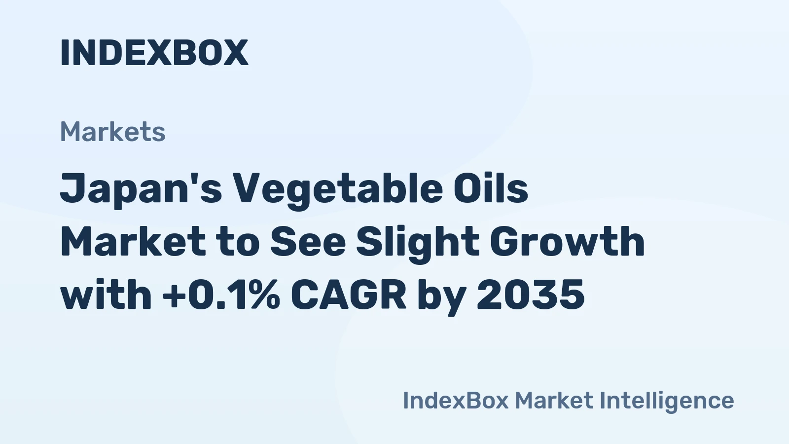 Japan's Vegetable Oils Market to See Slight Growth with +0.1% CAGR by 2035