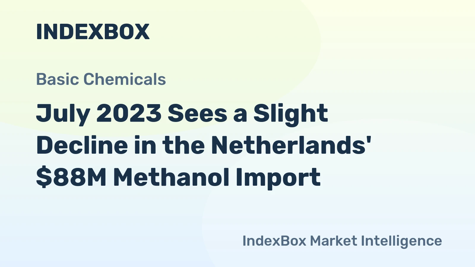 July 2023 Sees a Slight Decline in the Netherlands' $88M Methanol Import