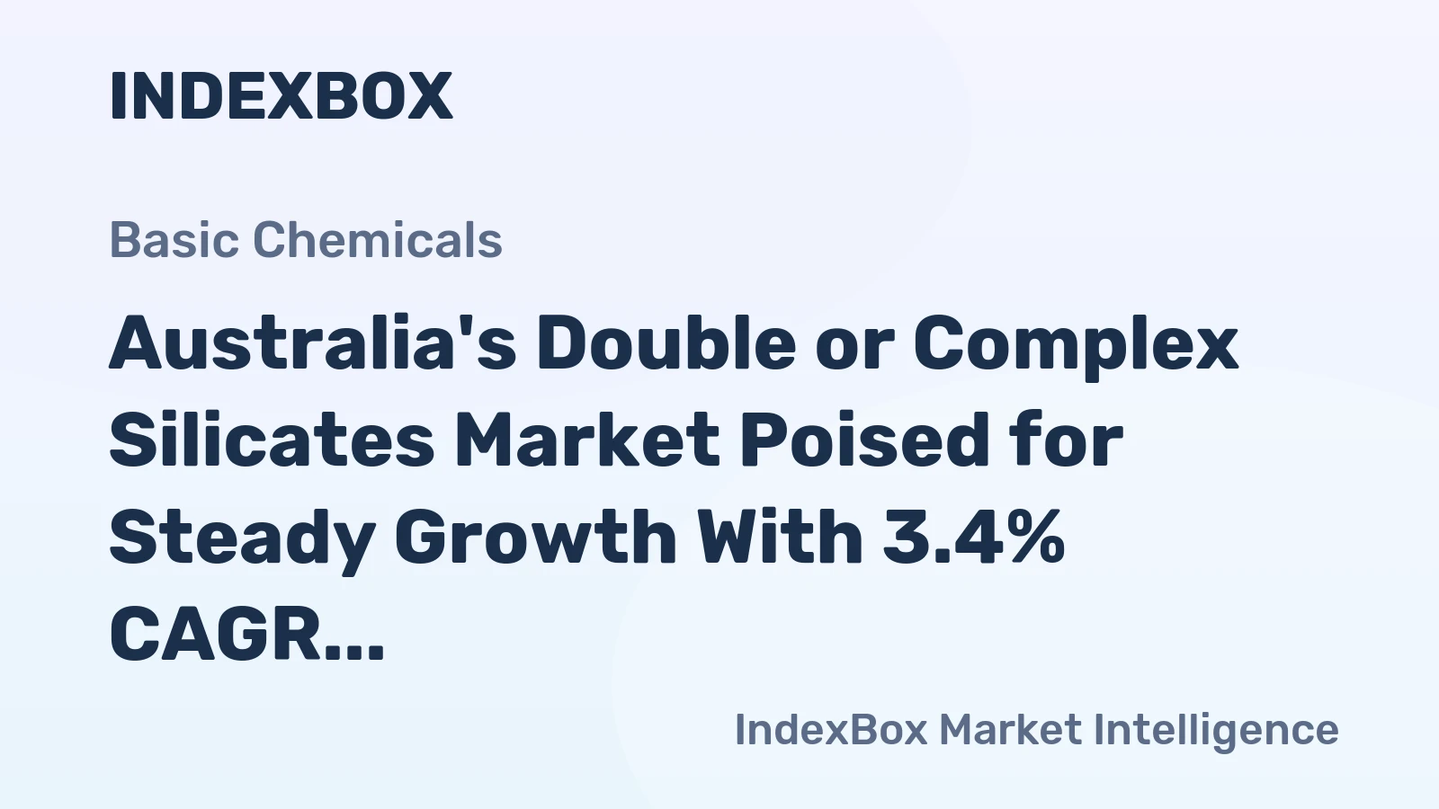 Australia's Double or Complex Silicates Market Poised for Steady Growth With 3.4% CAGR Value Increase