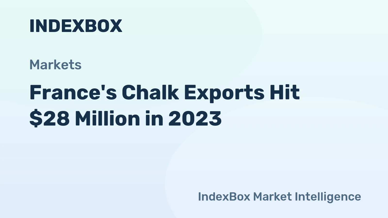 France's Chalk Exports Hit $28 Million in 2023