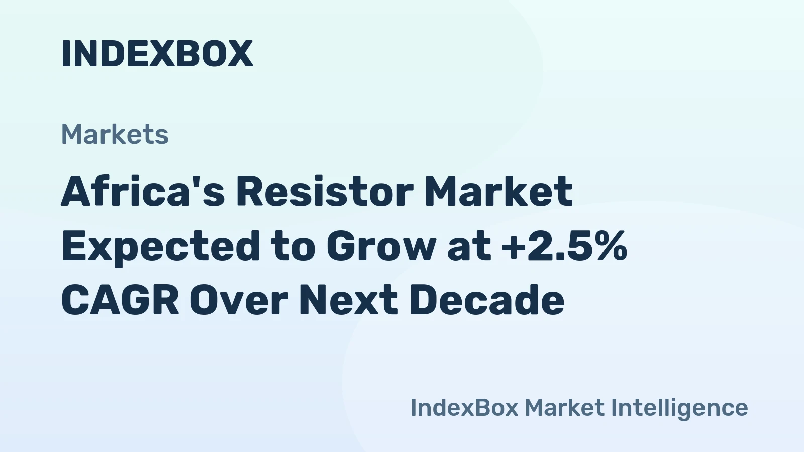 Africa's Resistor Market Expected to Grow at +2.5% CAGR Over Next Decade