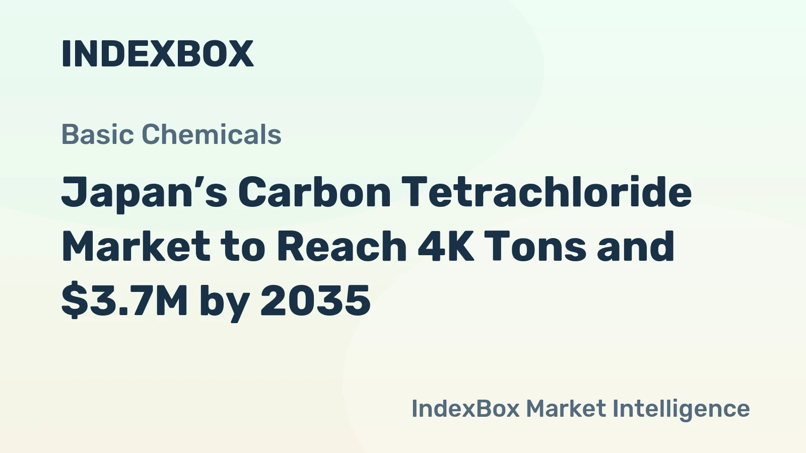 Japan’s Carbon Tetrachloride Market to Reach 4K Tons and $3.7M by 2035