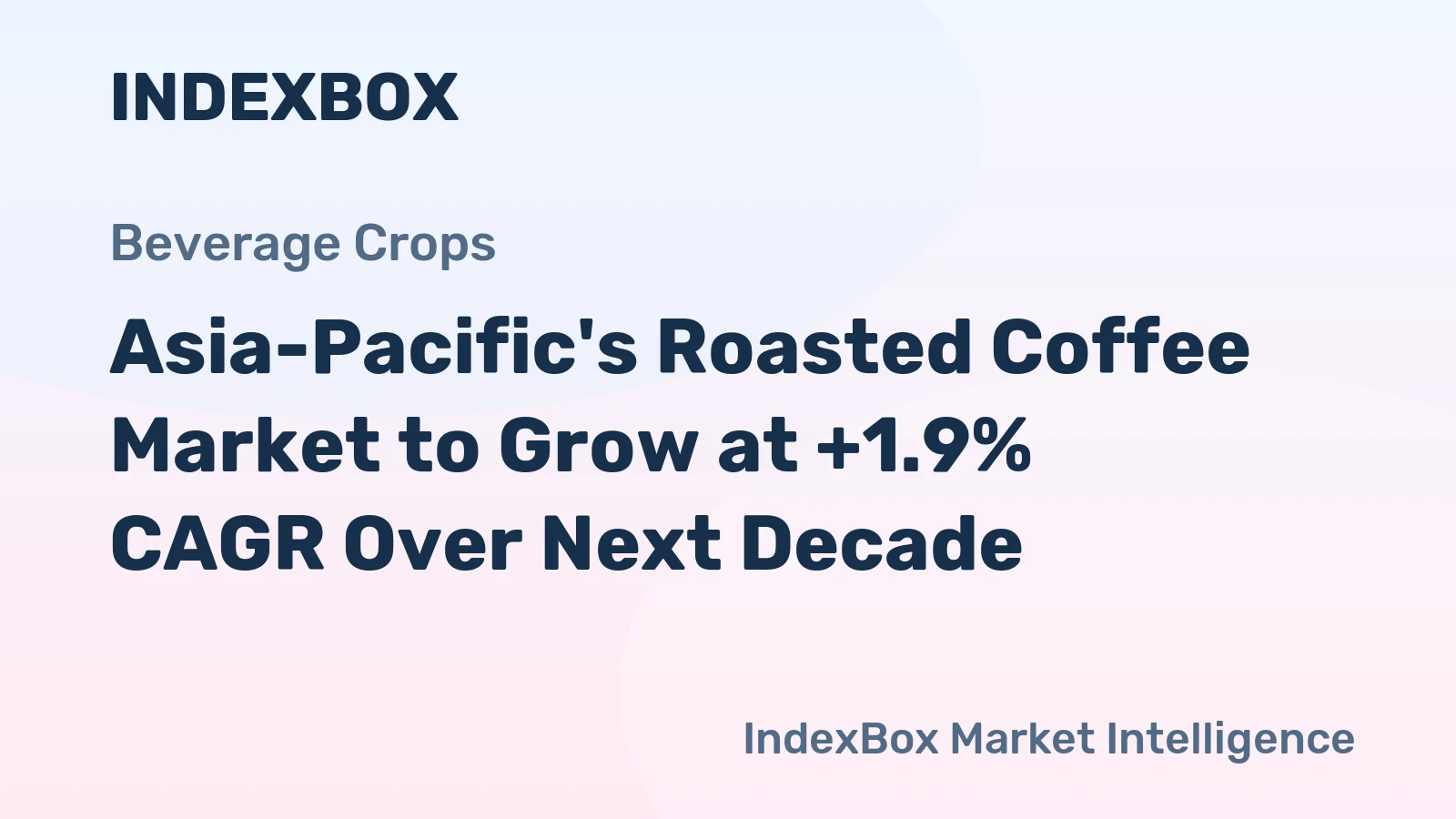 Asia-Pacific's Roasted Coffee Market to Grow at +1.9% CAGR Over Next Decade