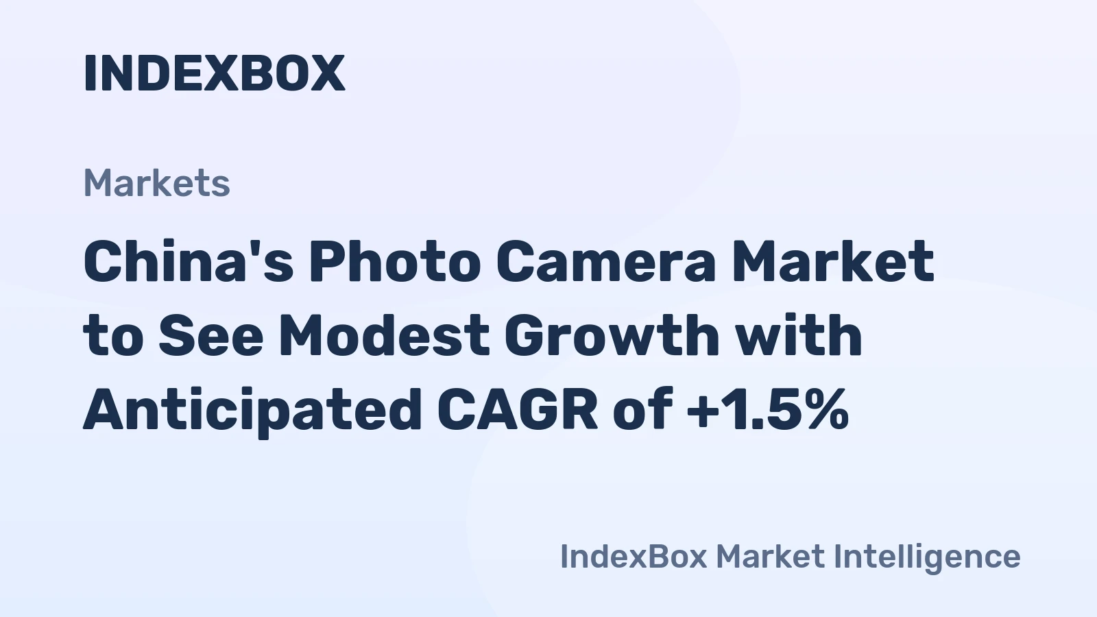 China's Photo Camera Market to See Modest Growth with Anticipated CAGR of +1.5%