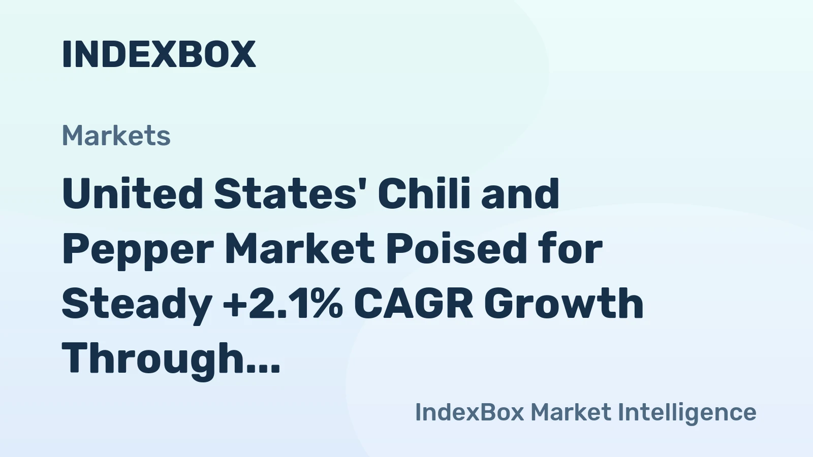 United States' Chili and Pepper Market Poised for Steady +2.1% CAGR Growth Through 2035