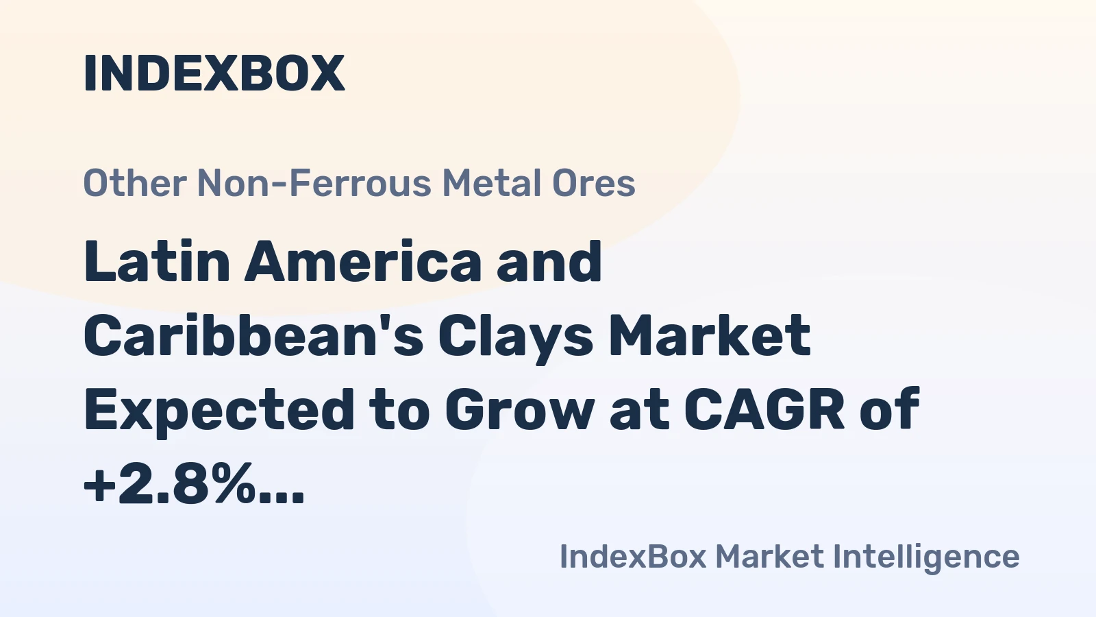 Latin America and Caribbean's Clays Market Expected to Grow at CAGR of +2.8% Through 2035