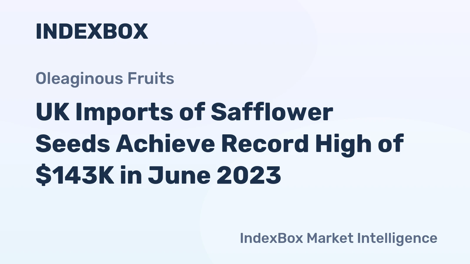 UK Imports of Safflower Seeds Achieve Record High of $143K in June 2023