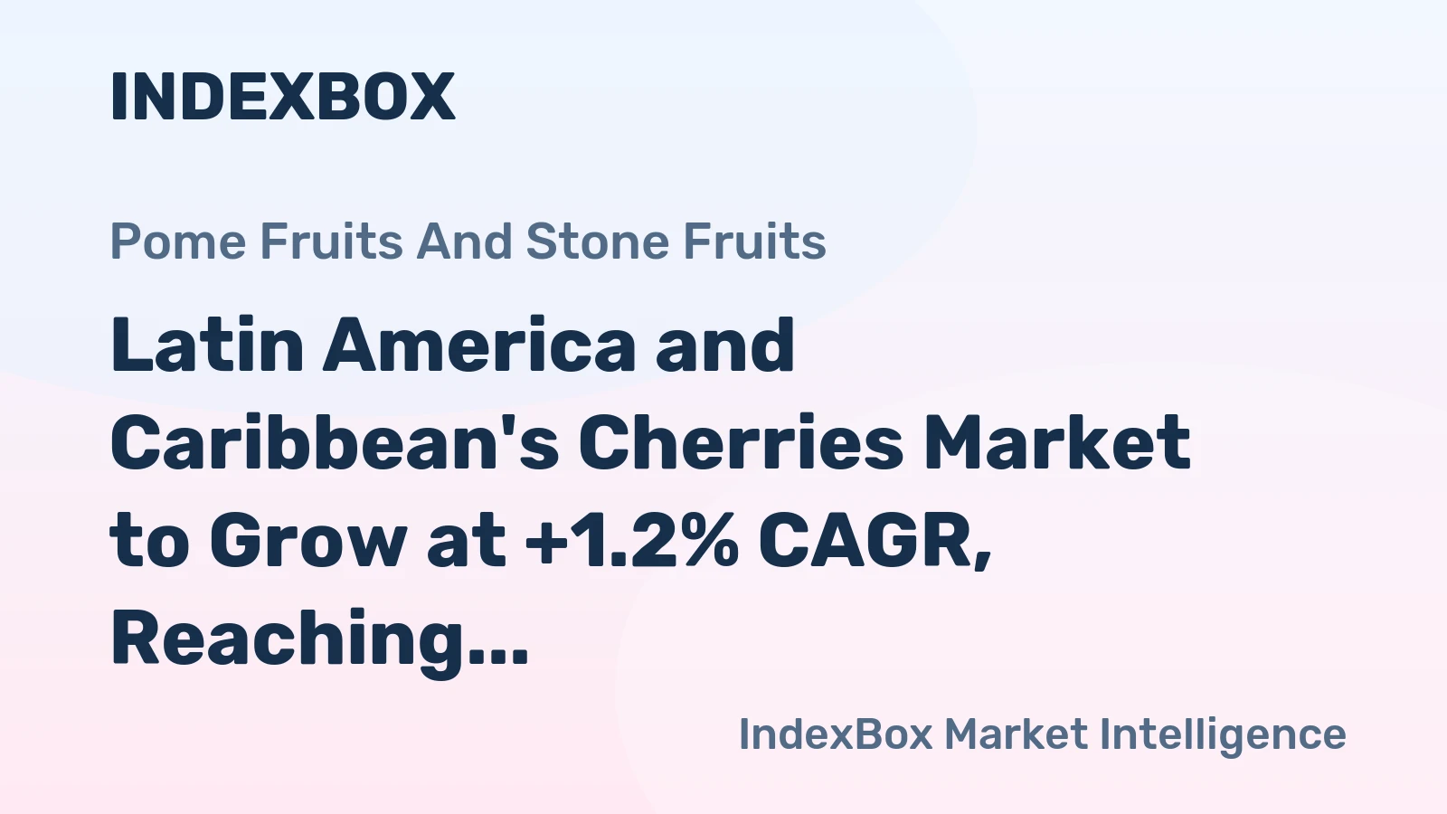 Latin America and Caribbean's Cherries Market to Grow at +1.2% CAGR, Reaching 100K Tons by 2035