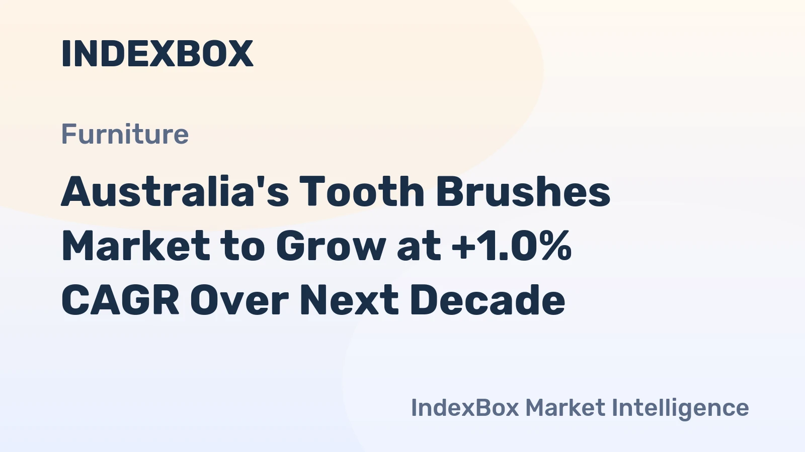 Australia's Tooth Brushes Market to Grow at +1.0% CAGR Over Next Decade