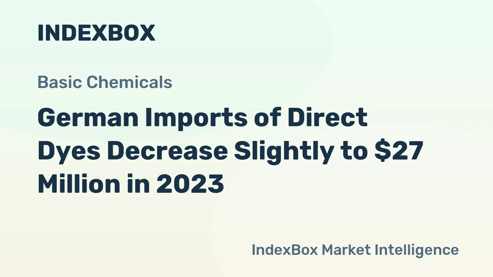 German Imports of Direct Dyes Decrease Slightly to $27 Million in 2023