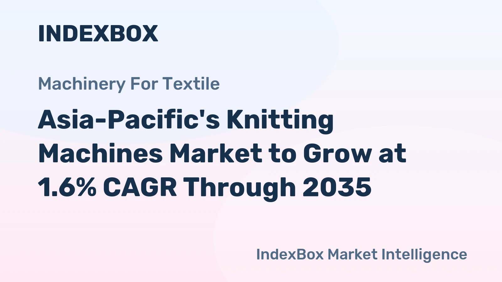 Asia-Pacific's Knitting Machines Market to Grow at 1.6% CAGR Through 2035