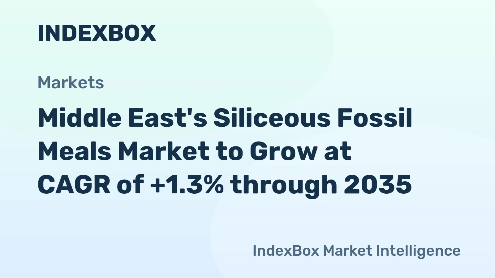 Middle East's Siliceous Fossil Meals Market to Grow at CAGR of +1.3% through 2035