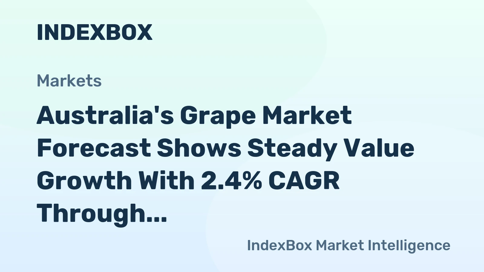 Australia's Grape Market Forecast Shows Steady Value Growth With 2.4% CAGR Through 2035