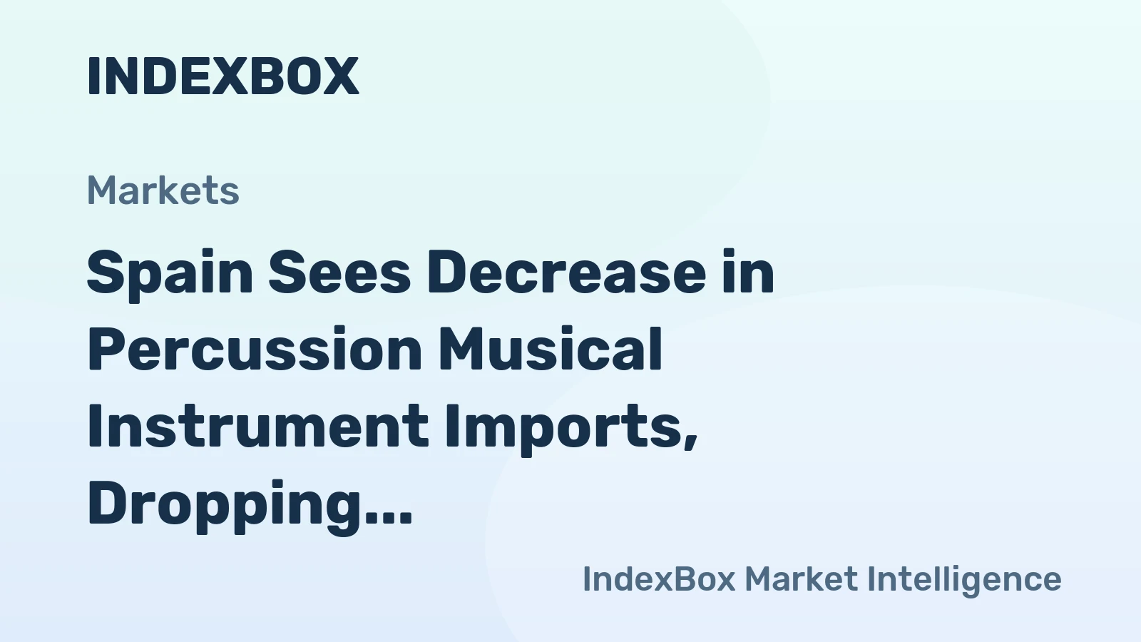 Spain Sees Decrease in Percussion Musical Instrument Imports, Dropping to $9.9M in 2023