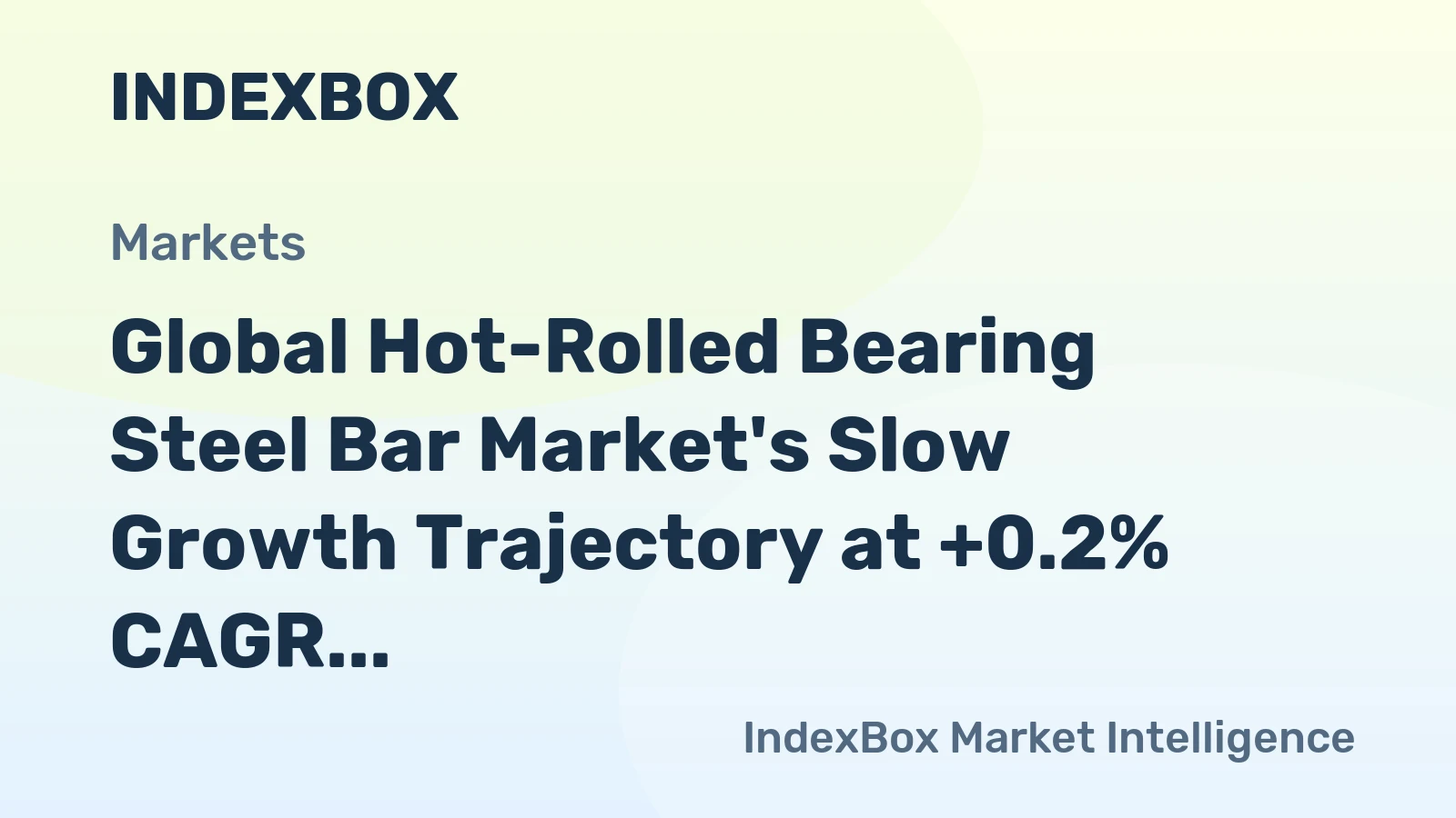 Global Hot-Rolled Bearing Steel Bar Market's Slow Growth Trajectory at +0.2% CAGR Through 2035
