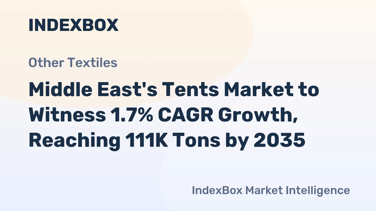 Middle East's Tents Market to Witness 1.7% CAGR Growth, Reaching 111K Tons by 2035