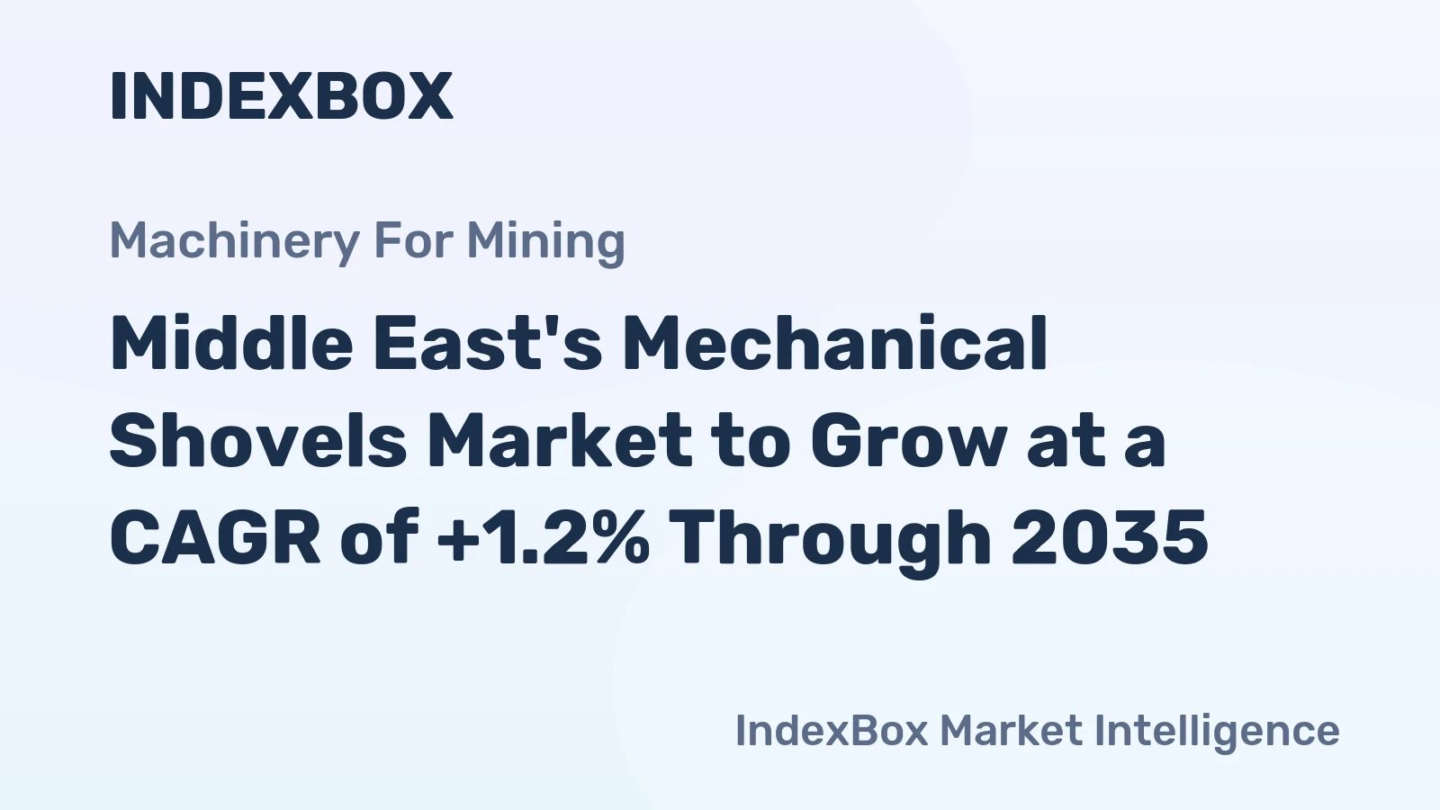 Middle East's Mechanical Shovels Market to Grow at a CAGR of +1.2% Through 2035