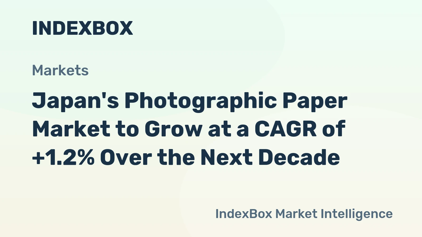 Japan's Photographic Paper Market to Grow at a CAGR of +1.2% Over the Next Decade